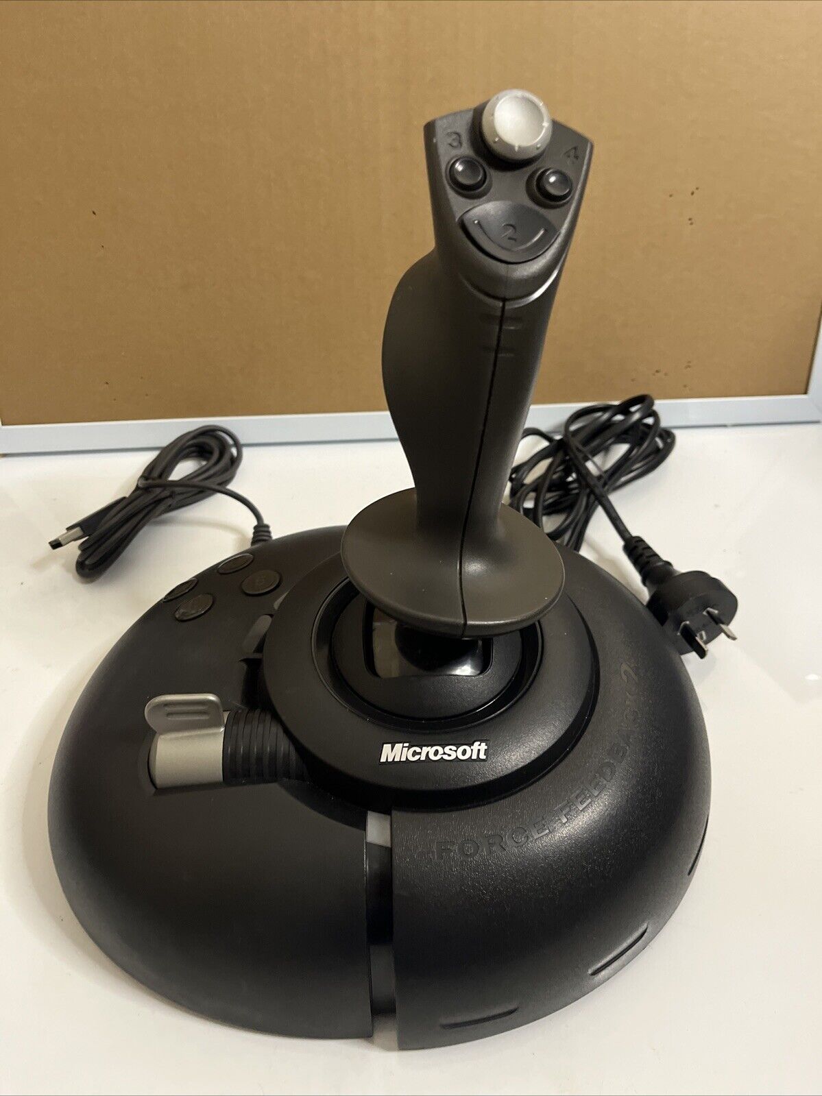 Microsoft SideWinder Force Feedback 2 Joystick Flight Simulator Black – Retro Unit