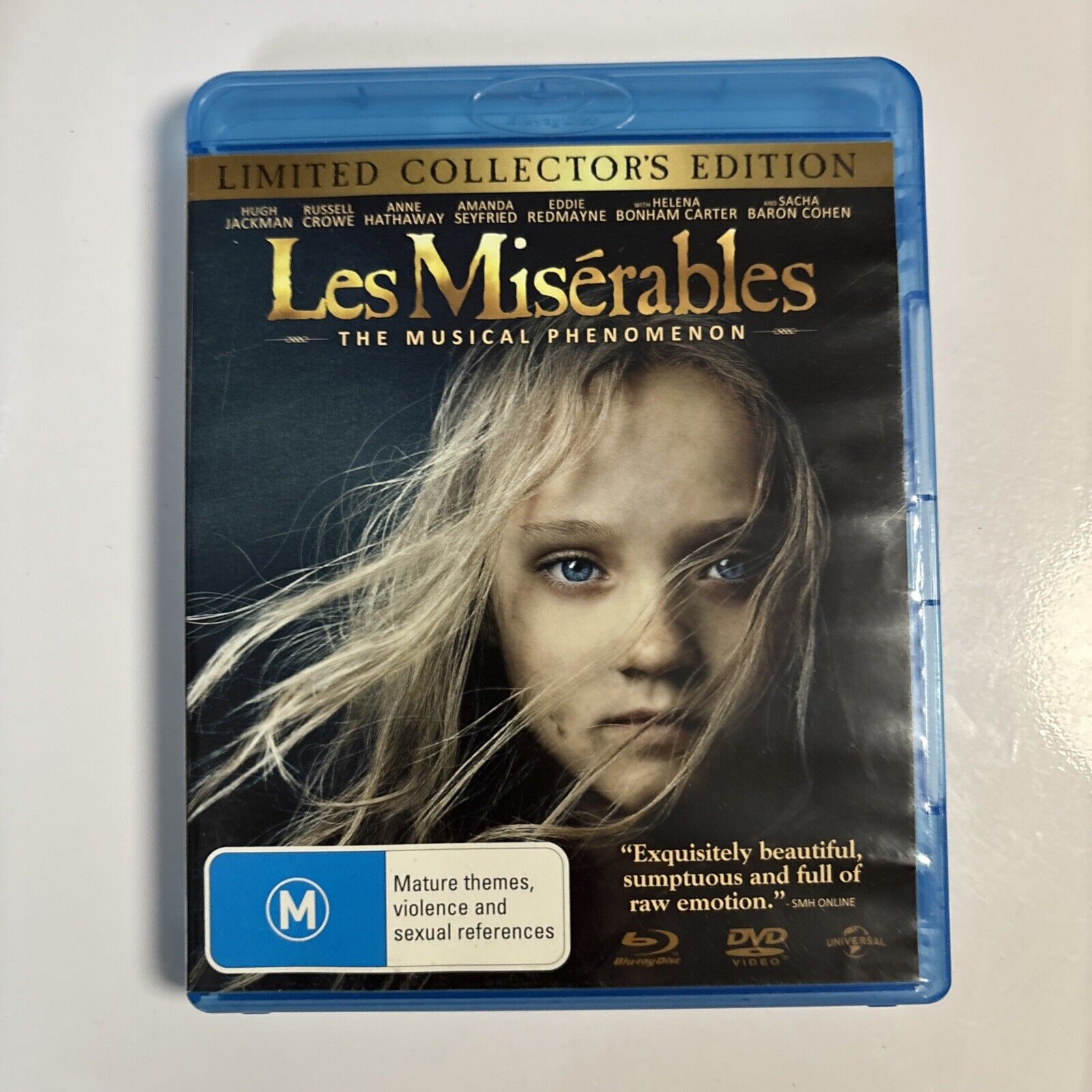 Les Miserables (Blu-ray + DVD, 2012) Russell Crowe, Anne Hathaway Regi ...