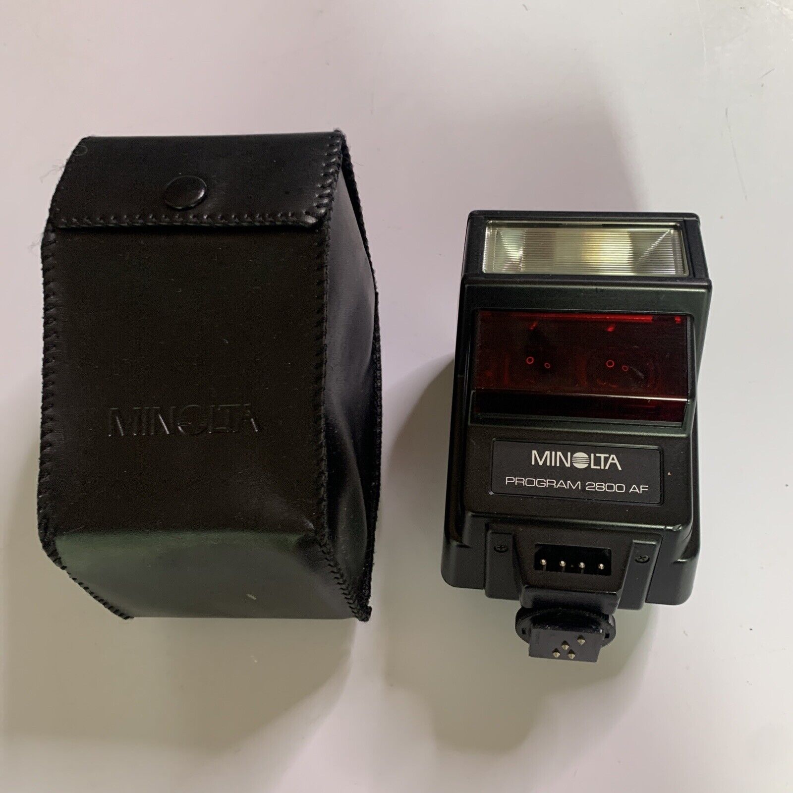 Minolta Program 2800 AF Flash with Case Made in Japan – Retro Unit