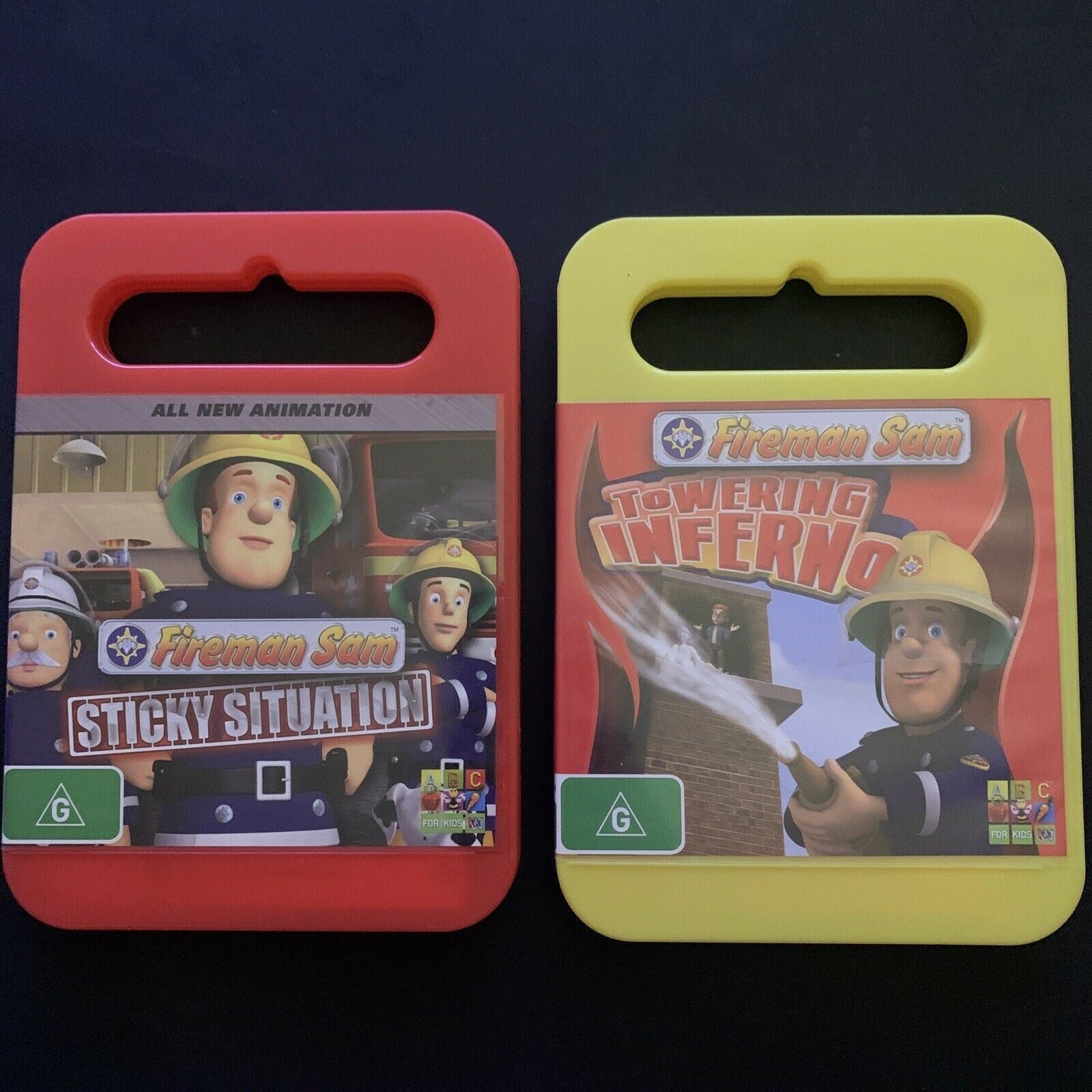 2x Fireman Sam - Sticky Situation + Towering Inferno (DVD) All Regions – Retro Unit