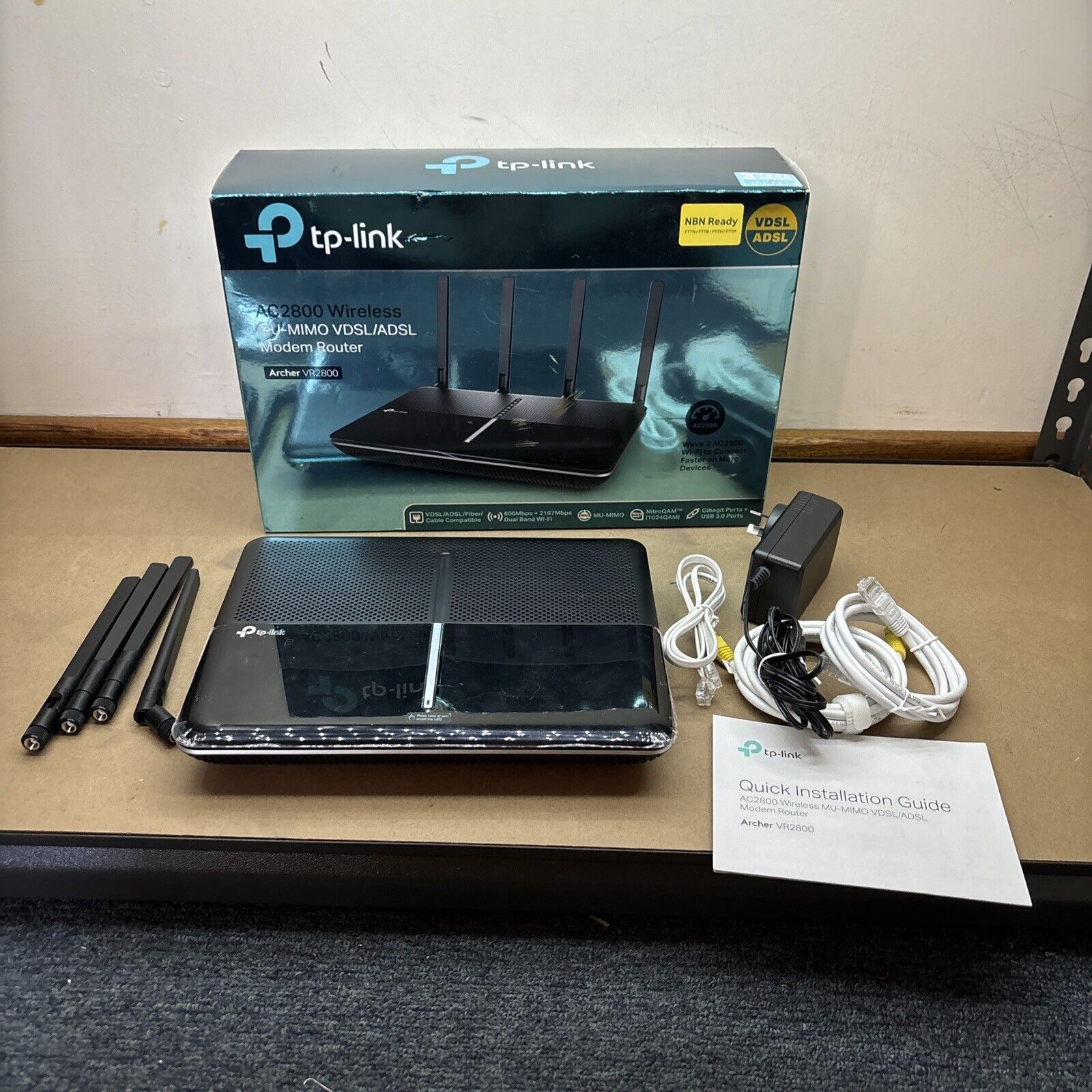 TP-Link Archer VR2800 4 Port 100Mbps Wireless Modem Router NBN Compati – Retro Unit