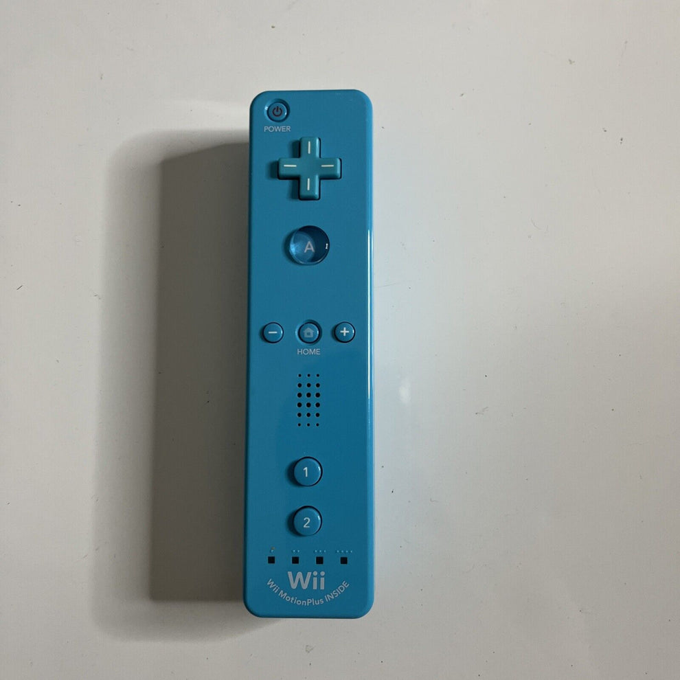 Official Nintendo Wii Remote Plus Inside Blue + Nunchuck Wiimote Contr ...