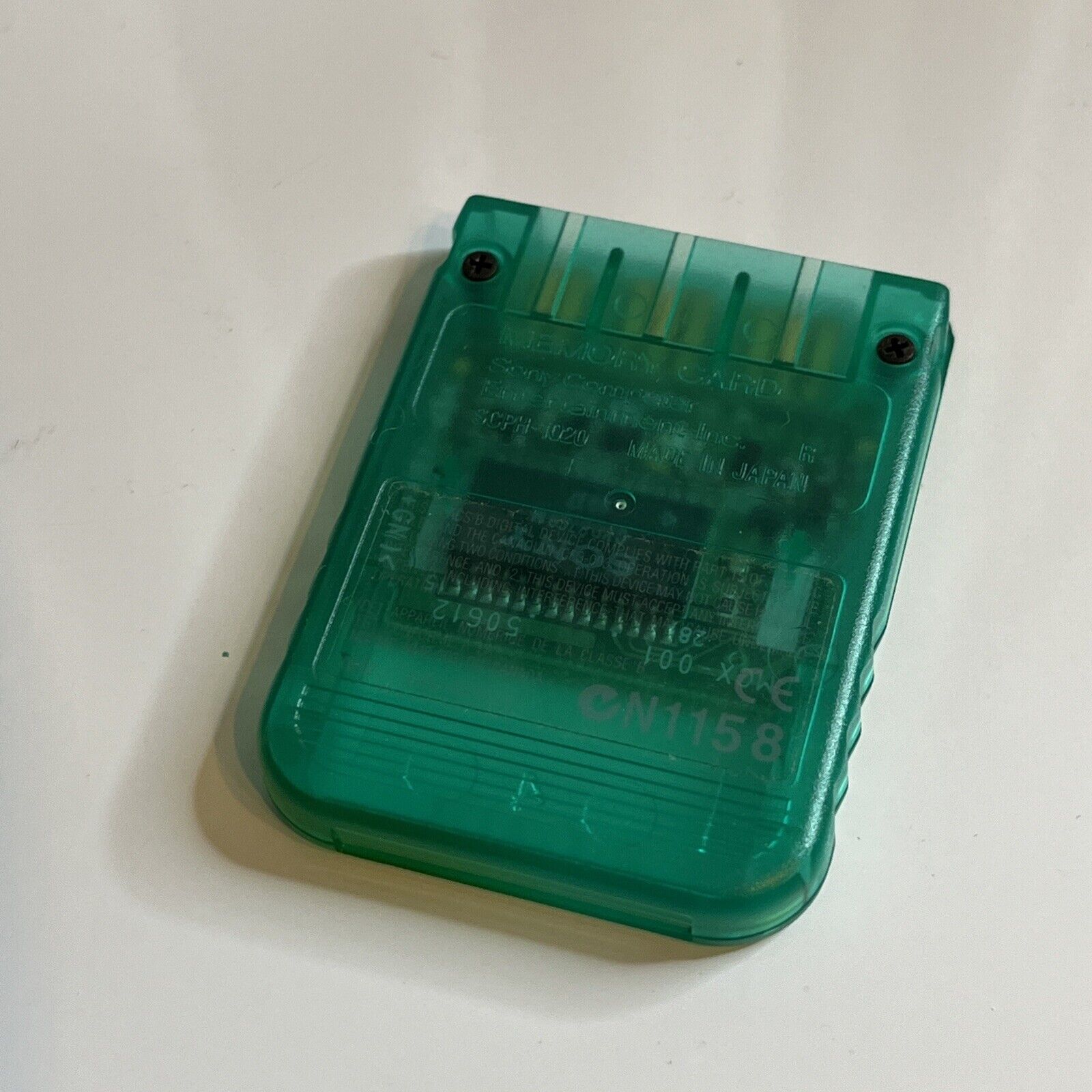 Official Sony PlayStation Memory Card Green Transparent Genuine – Retro ...