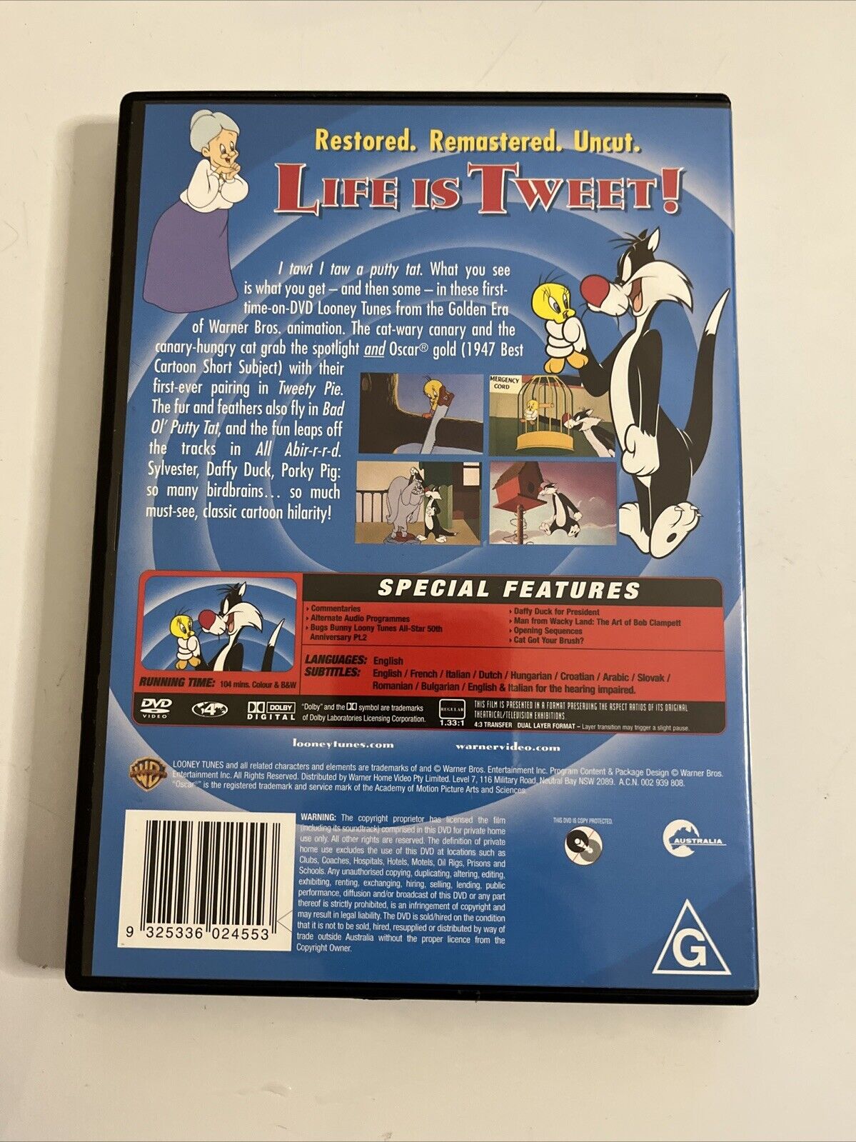 Looney Tunes Best of Sylvester and Tweety Volume 1 (DVD) Region 4 – Retro Unit