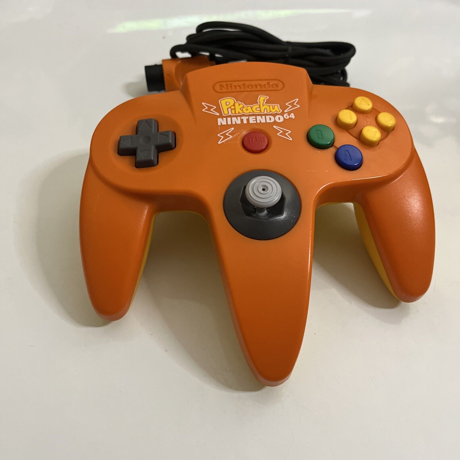 Genuine Official Nintendo N64 Pikachu Controller Orange Yellow – Retro Unit