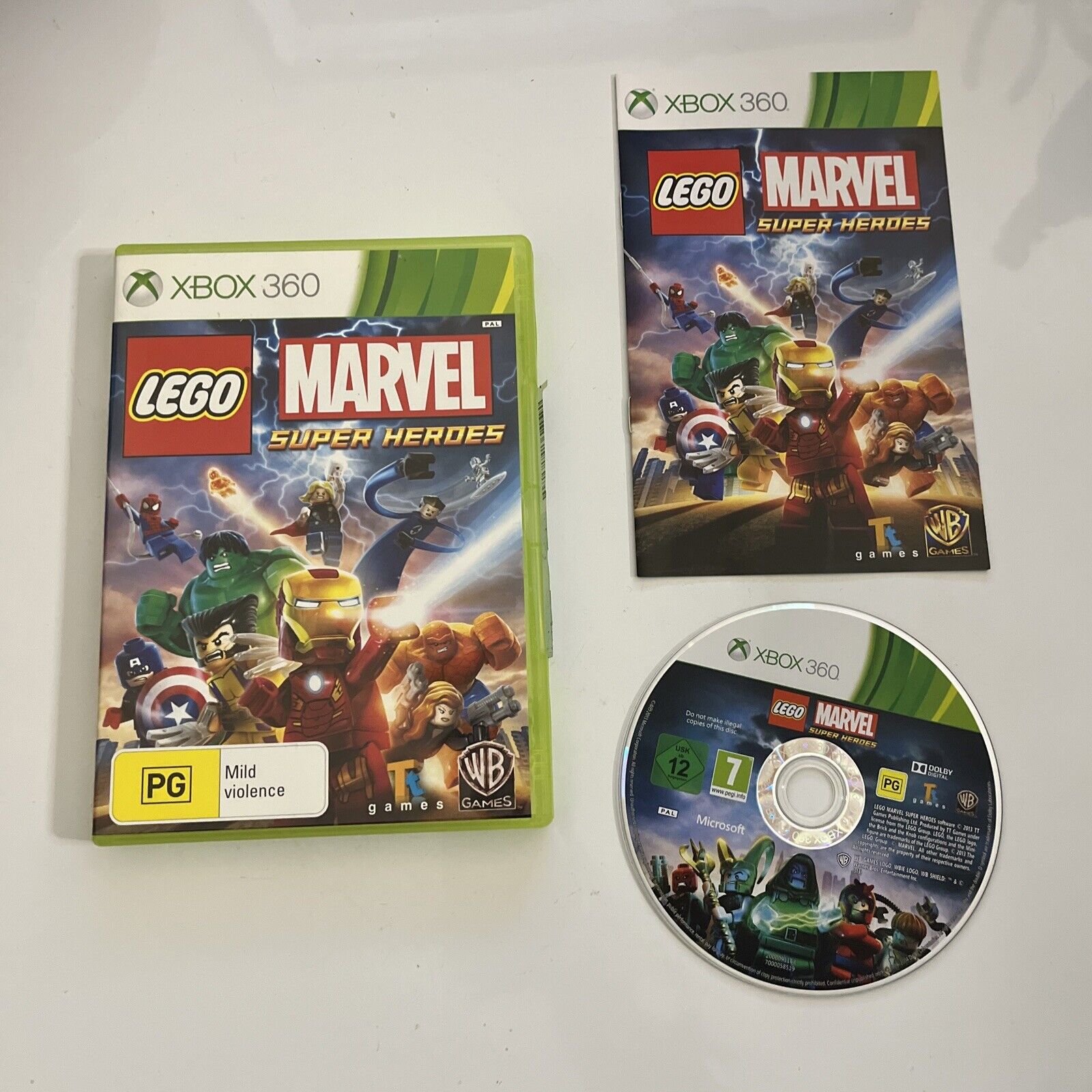 LEGO Marvel Super Heroes Microsoft XBOX 360 PAL Game Complete – Retro Unit