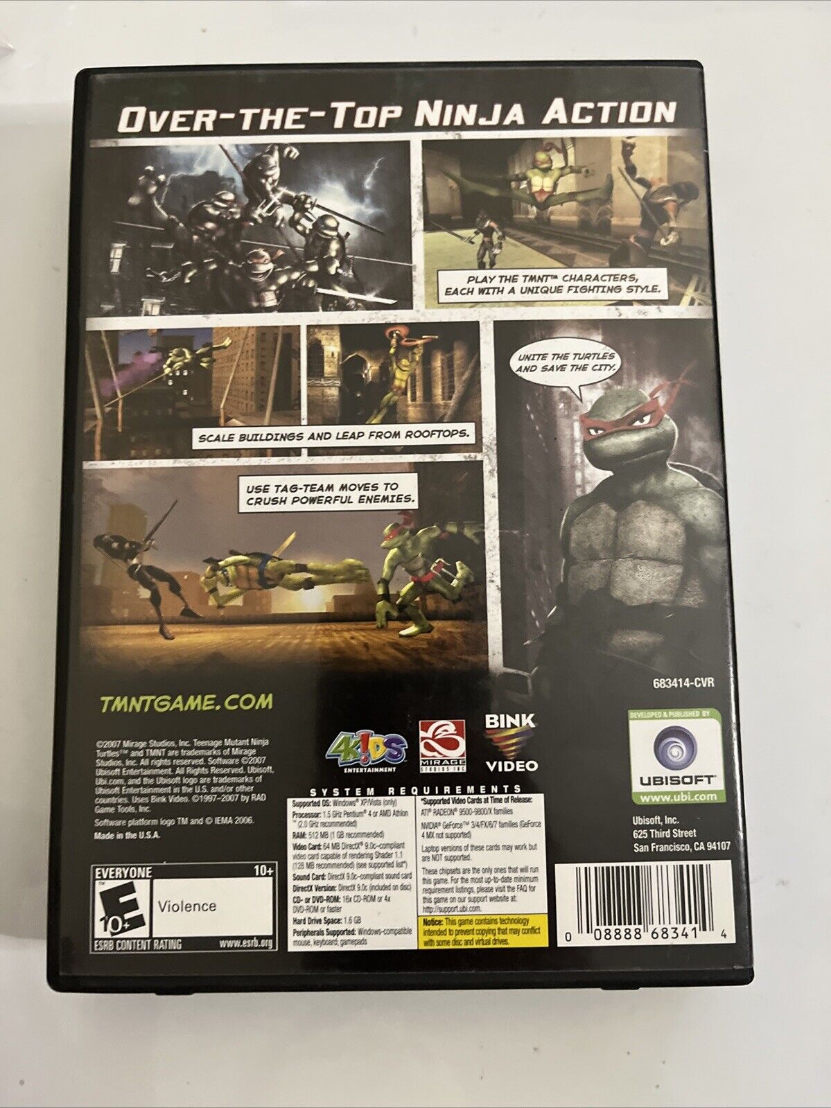 TMNT Teenage Mutant Ninja Turtles PC CD-ROM Windows Game Complete ...