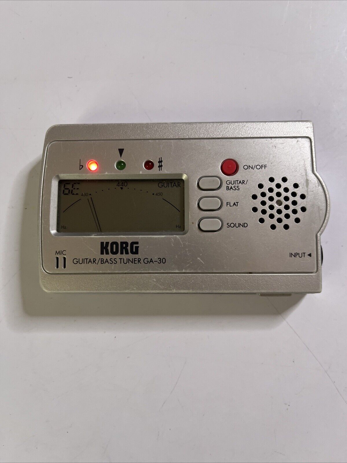 KORG Guitar Bass Tuner GA-30 Silver – Retro Unit