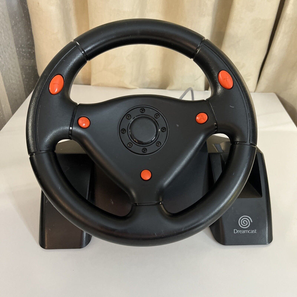 Genuine Sega Dreamcast Racing Wheel Controller HKT-7400 – Retro Unit