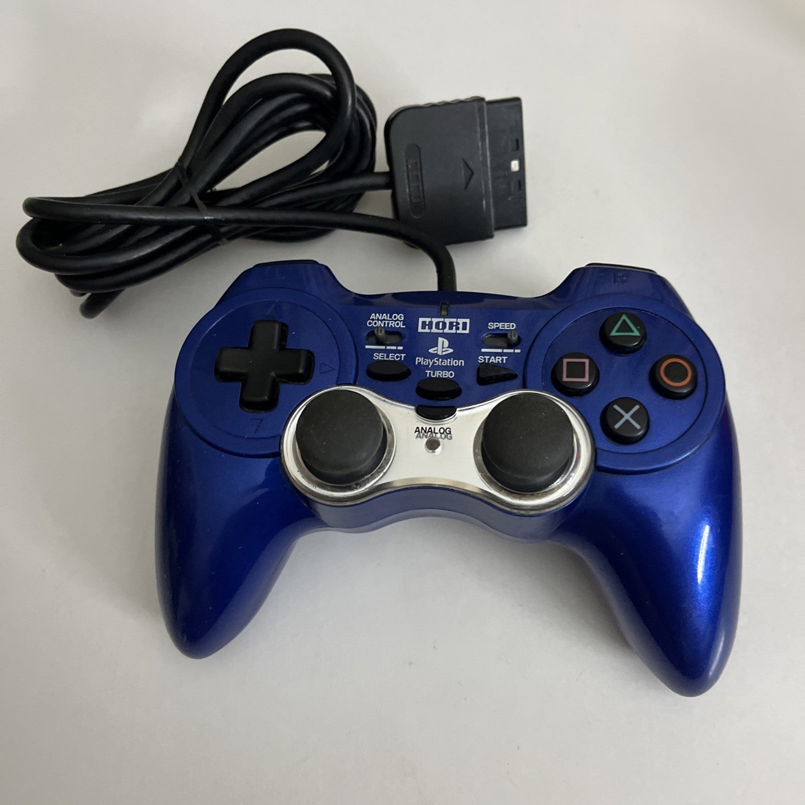 Hori PS2 Analog SindouPad 2 Fighting PlayStation Controller Blue Turbo ...
