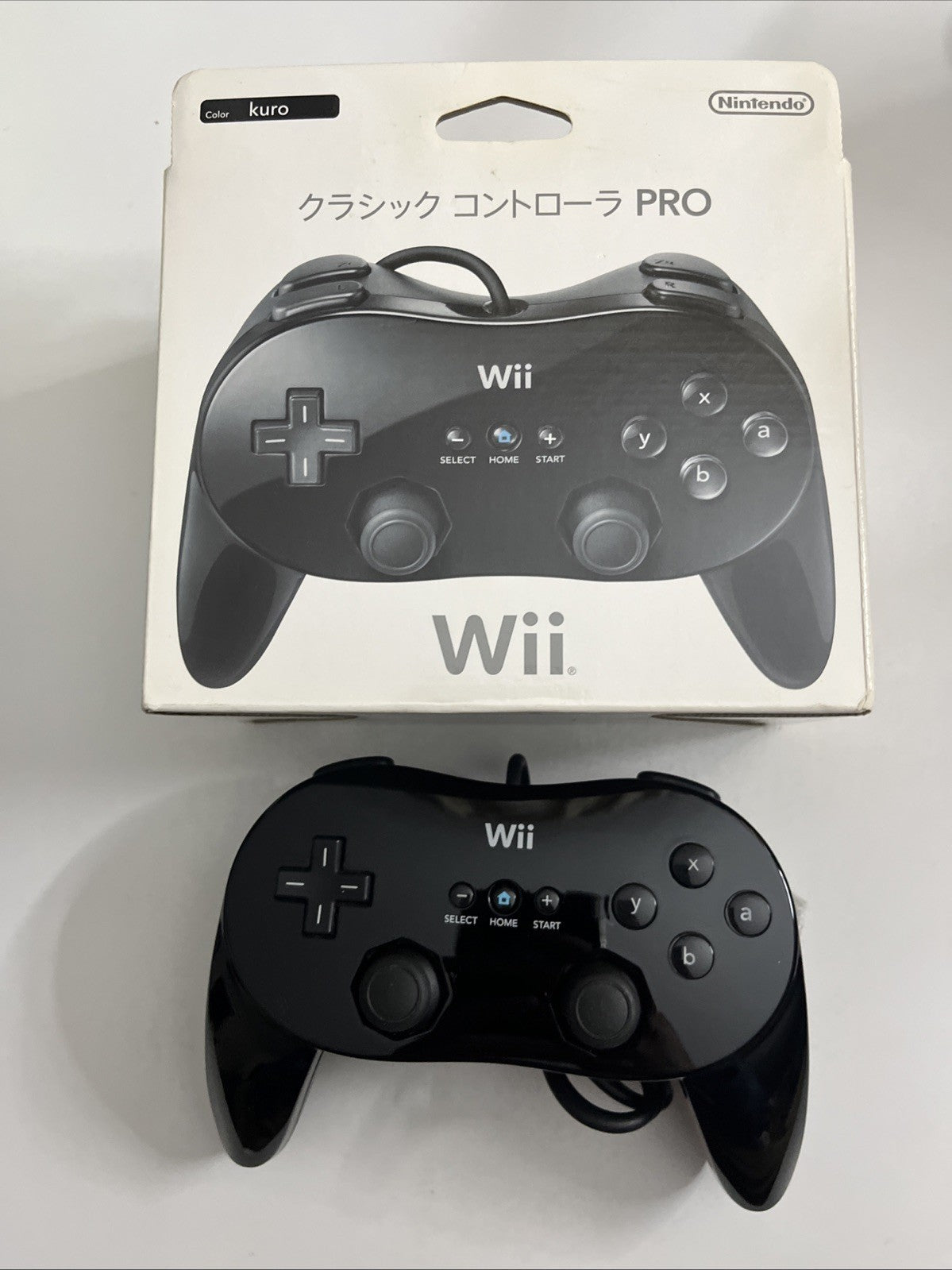 Genuine Official Nintendo Wii White Classic Controller Pro Black RVL-0 ...