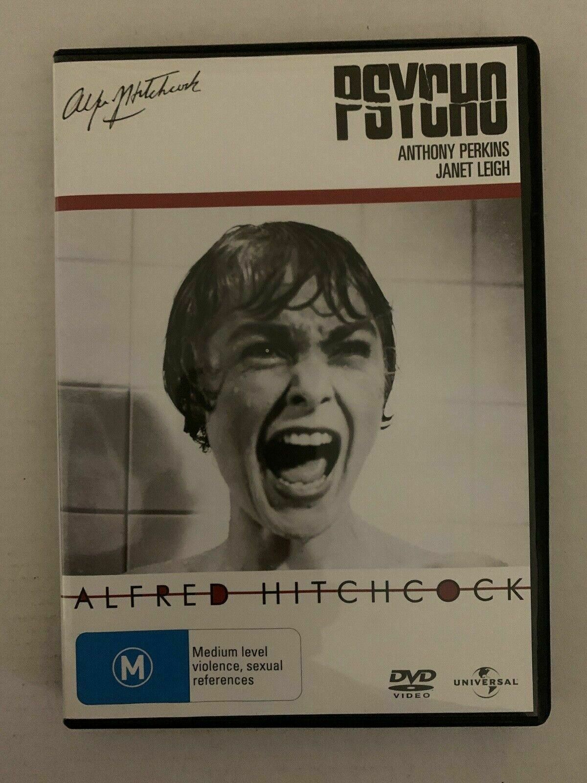 Psycho (DVD, 1960) Alfred Hitchcock, Janet Leigh Region 4, 2 – Retro Unit