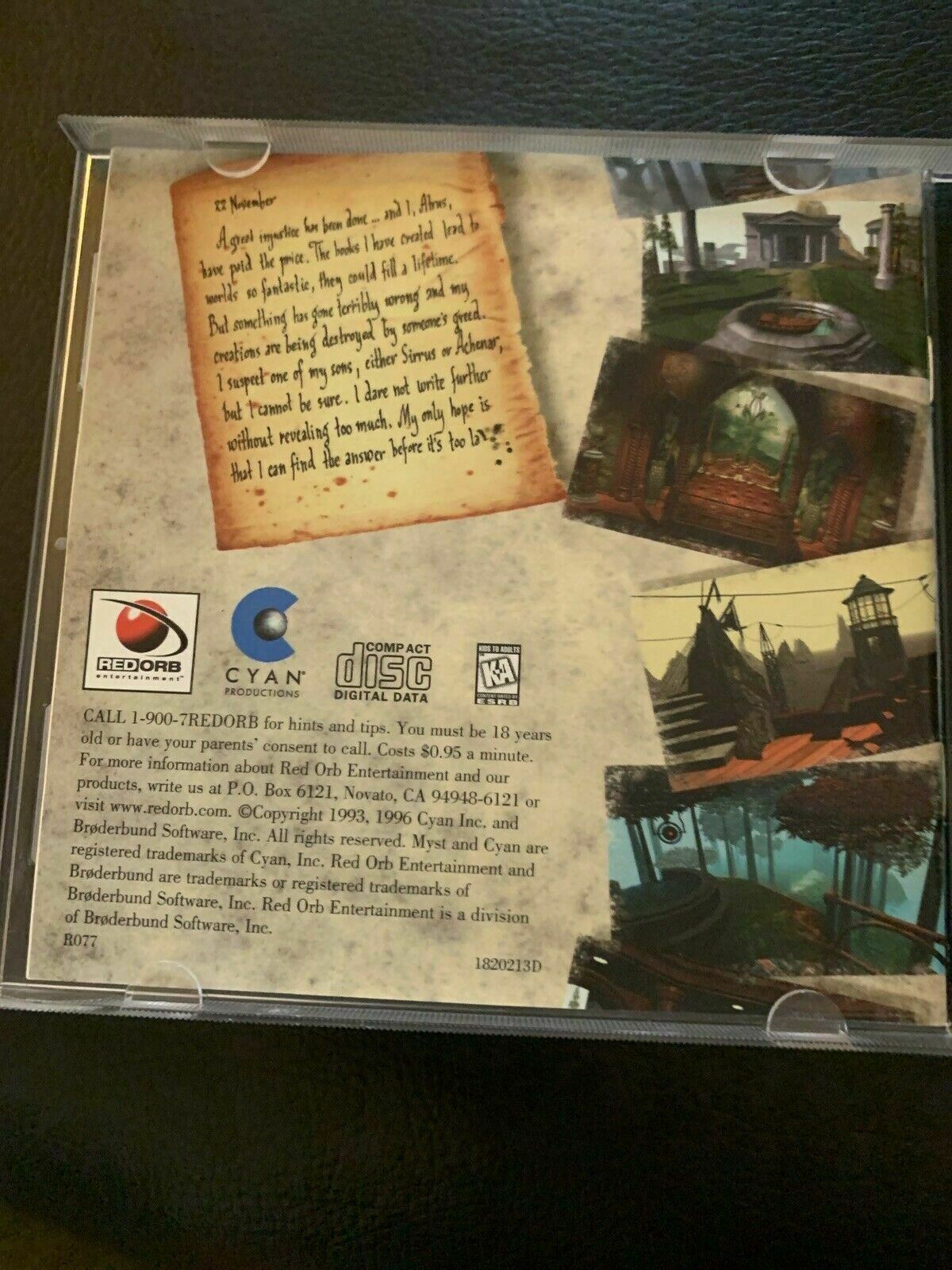 Myst PC CD-ROM 1996 Windows 3.1 / Windows 95 Game – Retro Unit