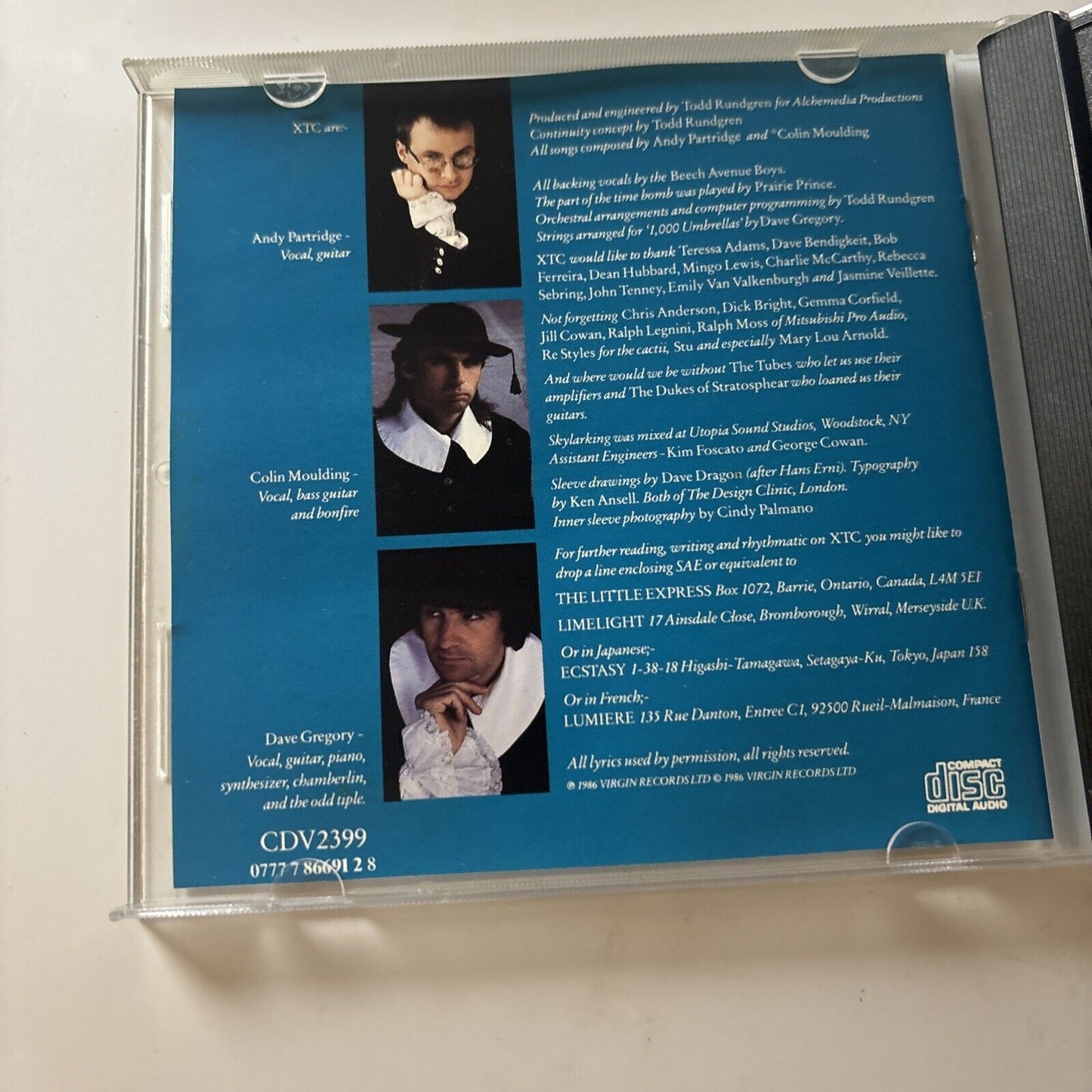 XTC - Skylarking (CD, 1986) Cdv-2399 – Retro Unit
