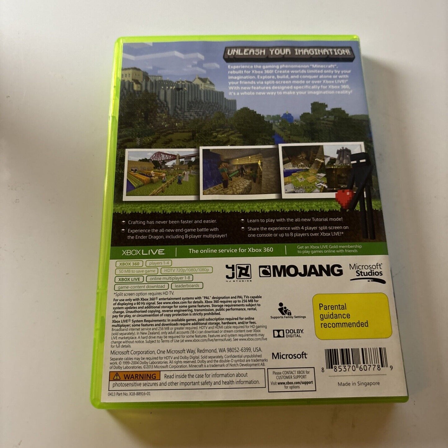 Minecraft (Xbox 360, 2012) PAL – Retro Unit