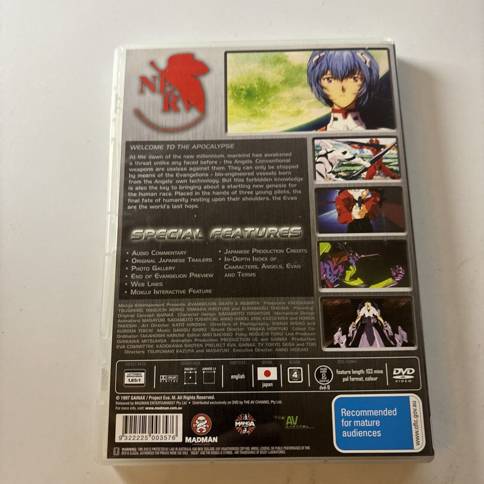 Neon Genesis Evangelion - Death & Rebirth (DVD, 1997) Region 4 – Retro Unit