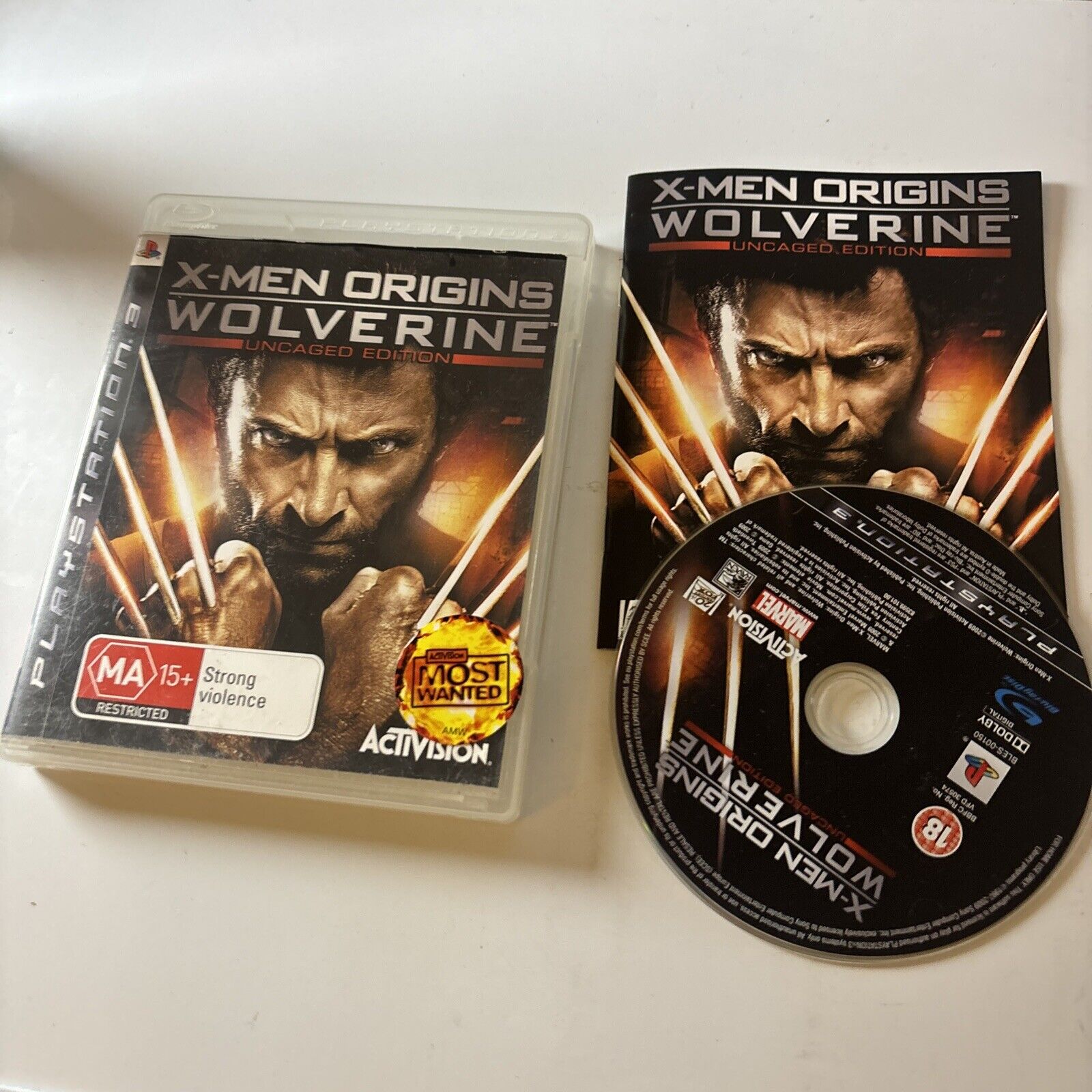 X-Men Origins Wolverine Uncaged Edition Sony Playstation 3 PS3 Manual ...