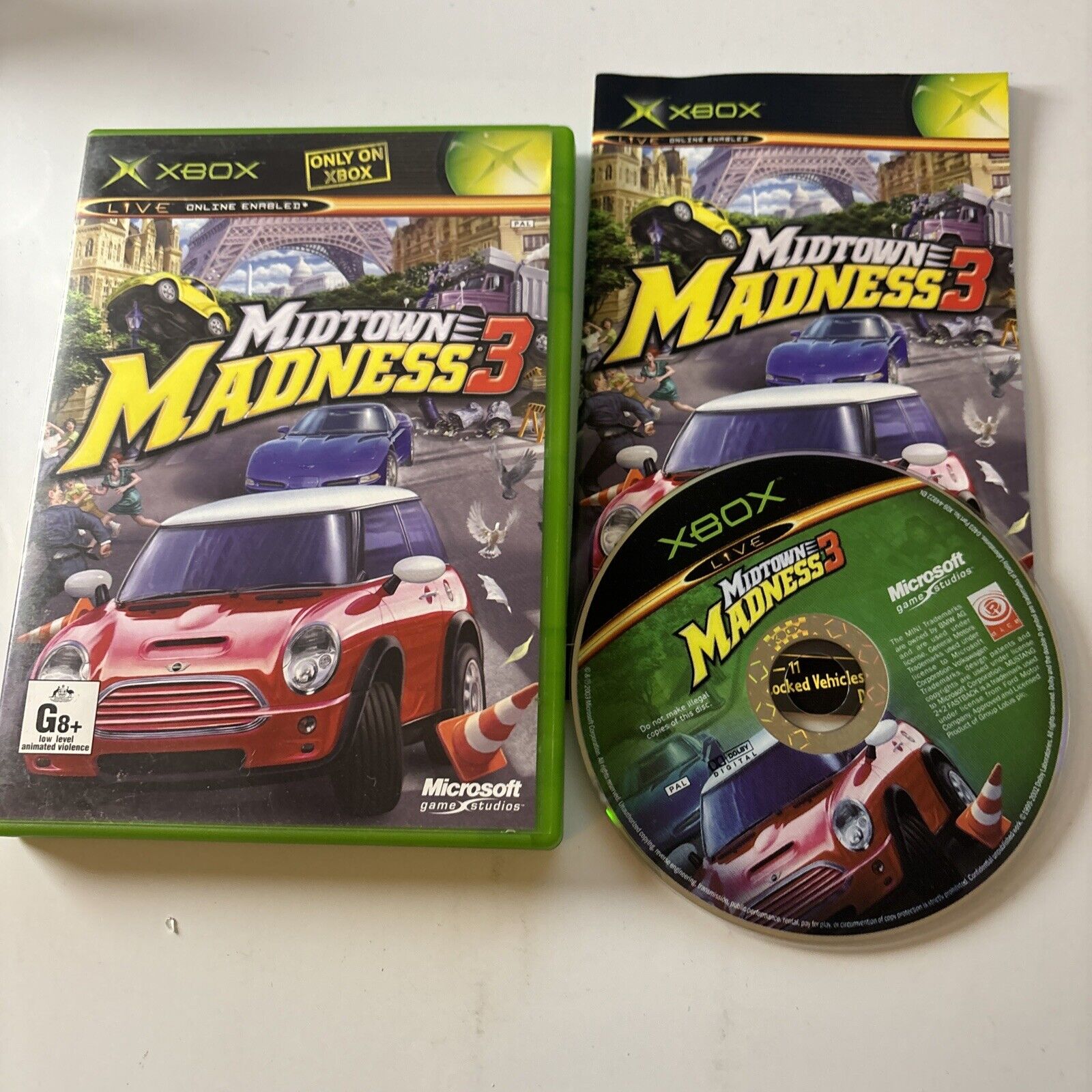 Midtown Madness 3 (Microsoft Xbox, 2002) With Manual PAL – Retro Unit