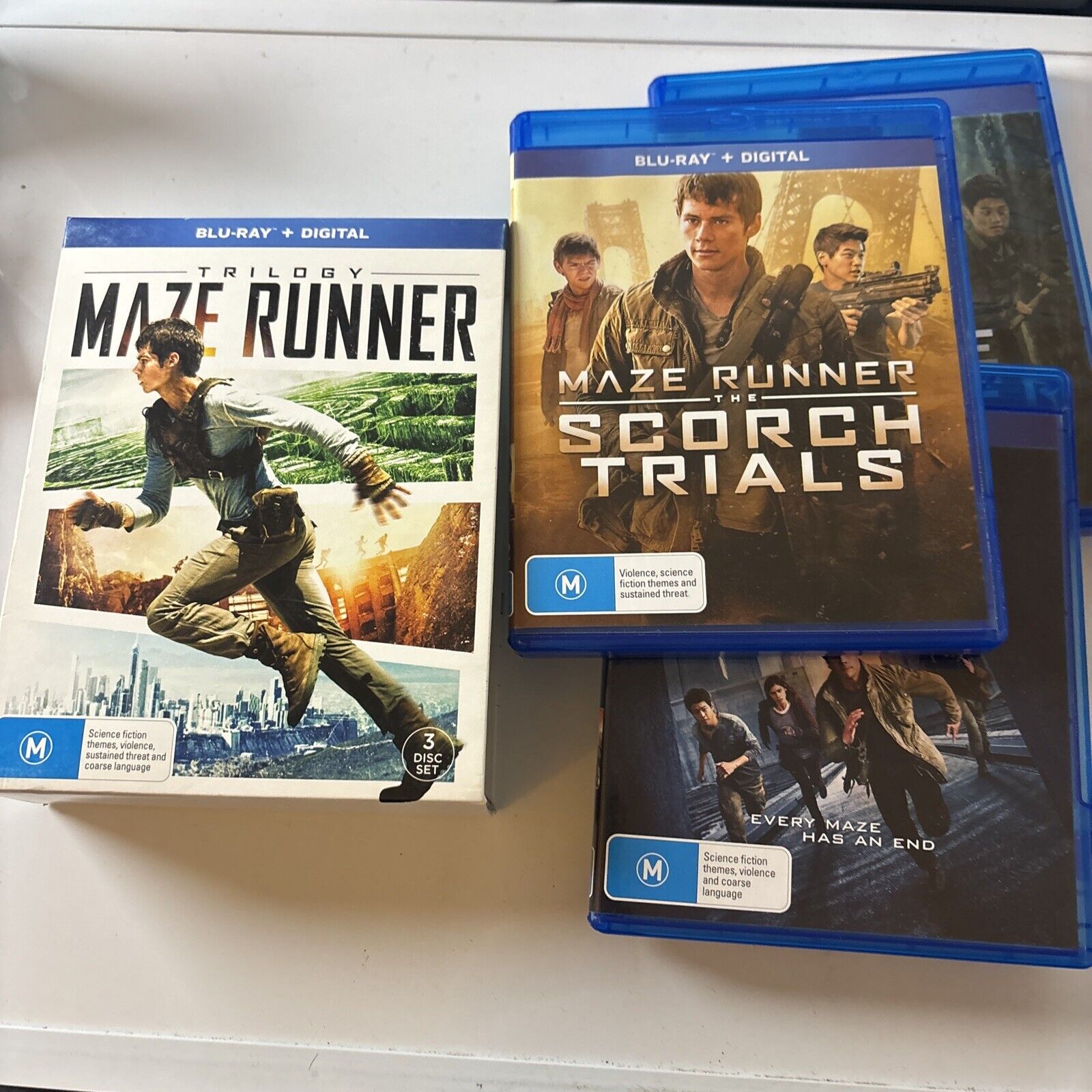 Maze Runner Trilogy (Blu-ray, 2018, 3-Disc) Dylan O'Brien Region B ...