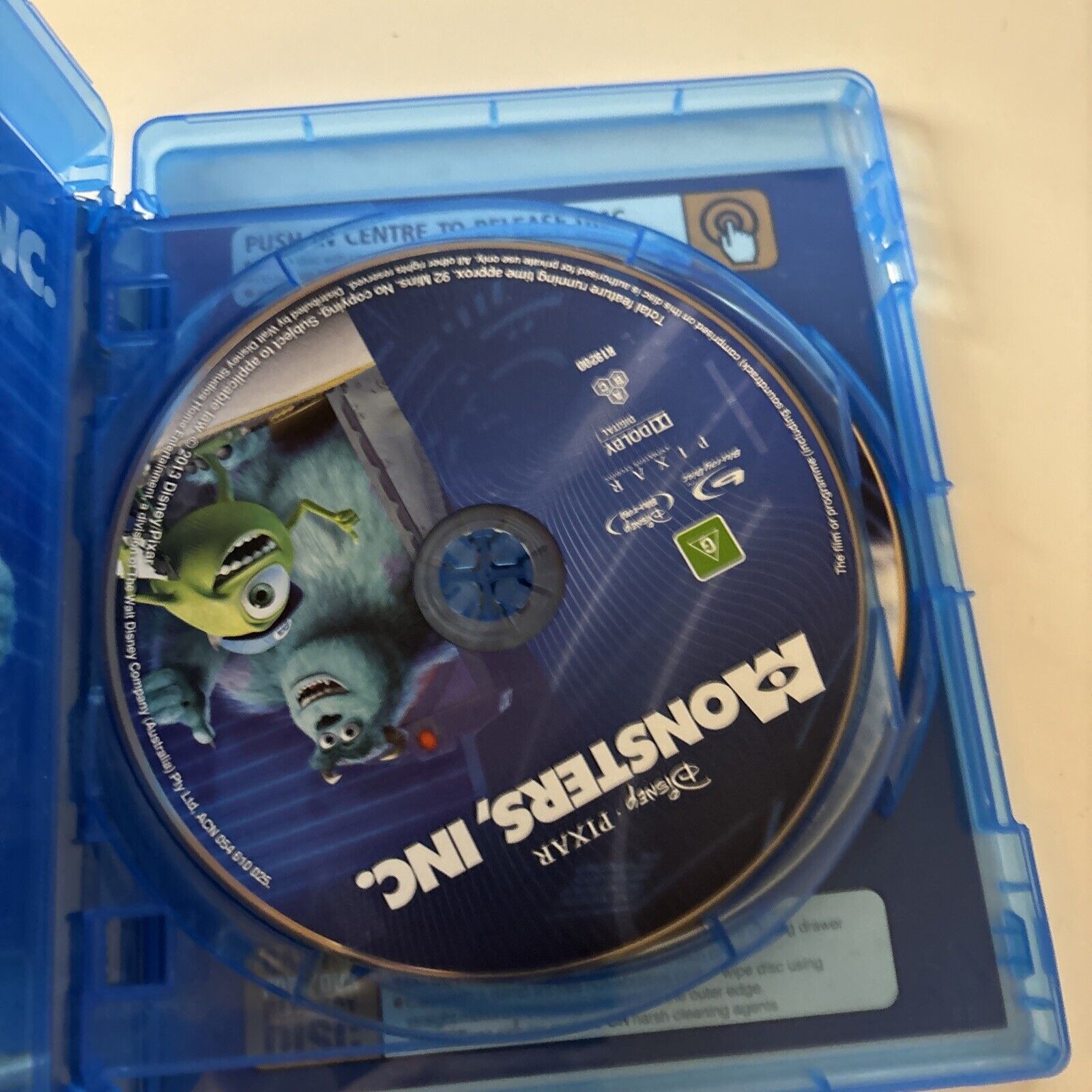 Monsters, Inc. (Blu-ray + DVD, 2001) Steve Buscemi, John Goodman All R ...