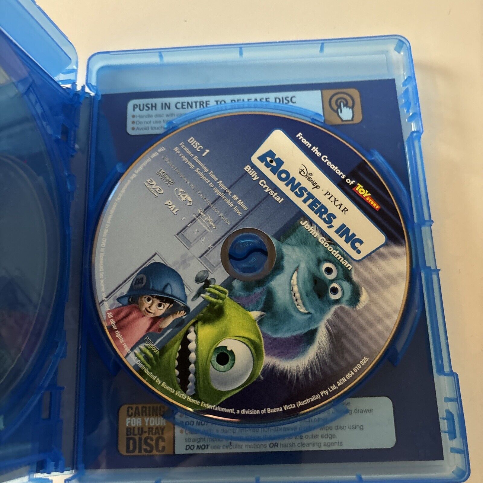 Monsters, Inc. (Blu-ray + DVD, 2001) Steve Buscemi, John Goodman All R ...