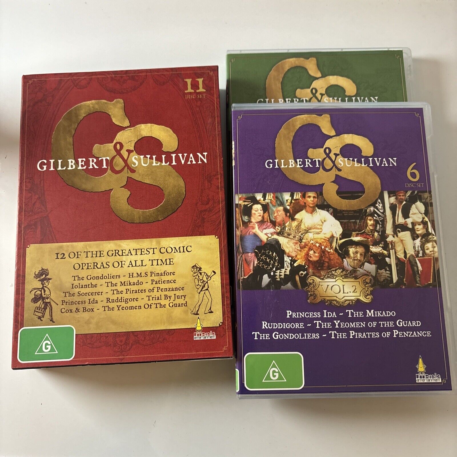 Gilbert & Sullivan: 12 Greatest Comic Operas (DVD, 1982, 11-Disc) Regi ...