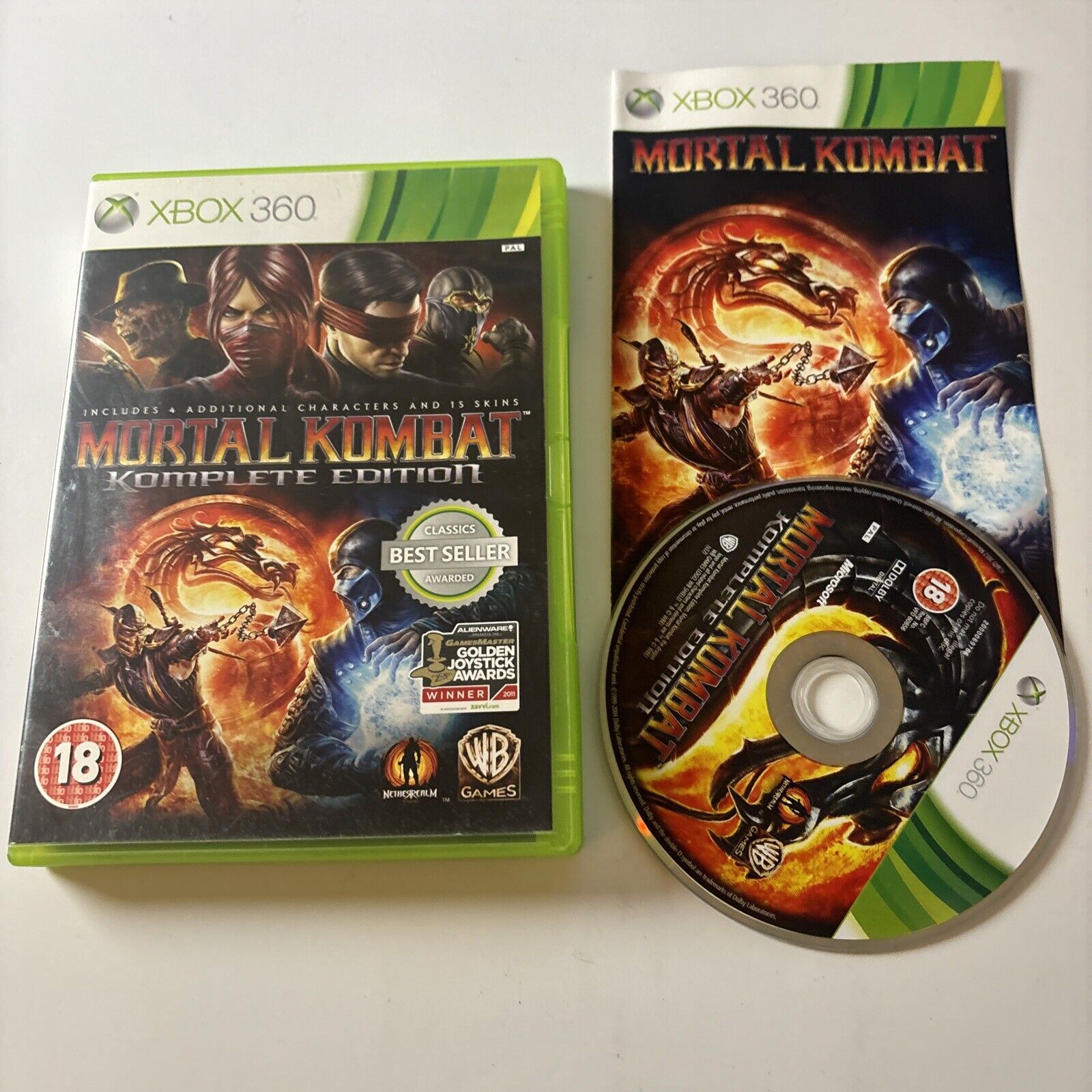 Mortal Kombat Komplete Edition Xbox 360 Manual PAL – Retro Unit