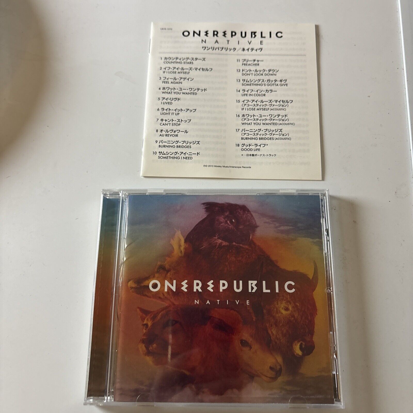 OneRepublic - Native [Japan Bonus Track1 Counting ] (CD, 2013) Japan U ...