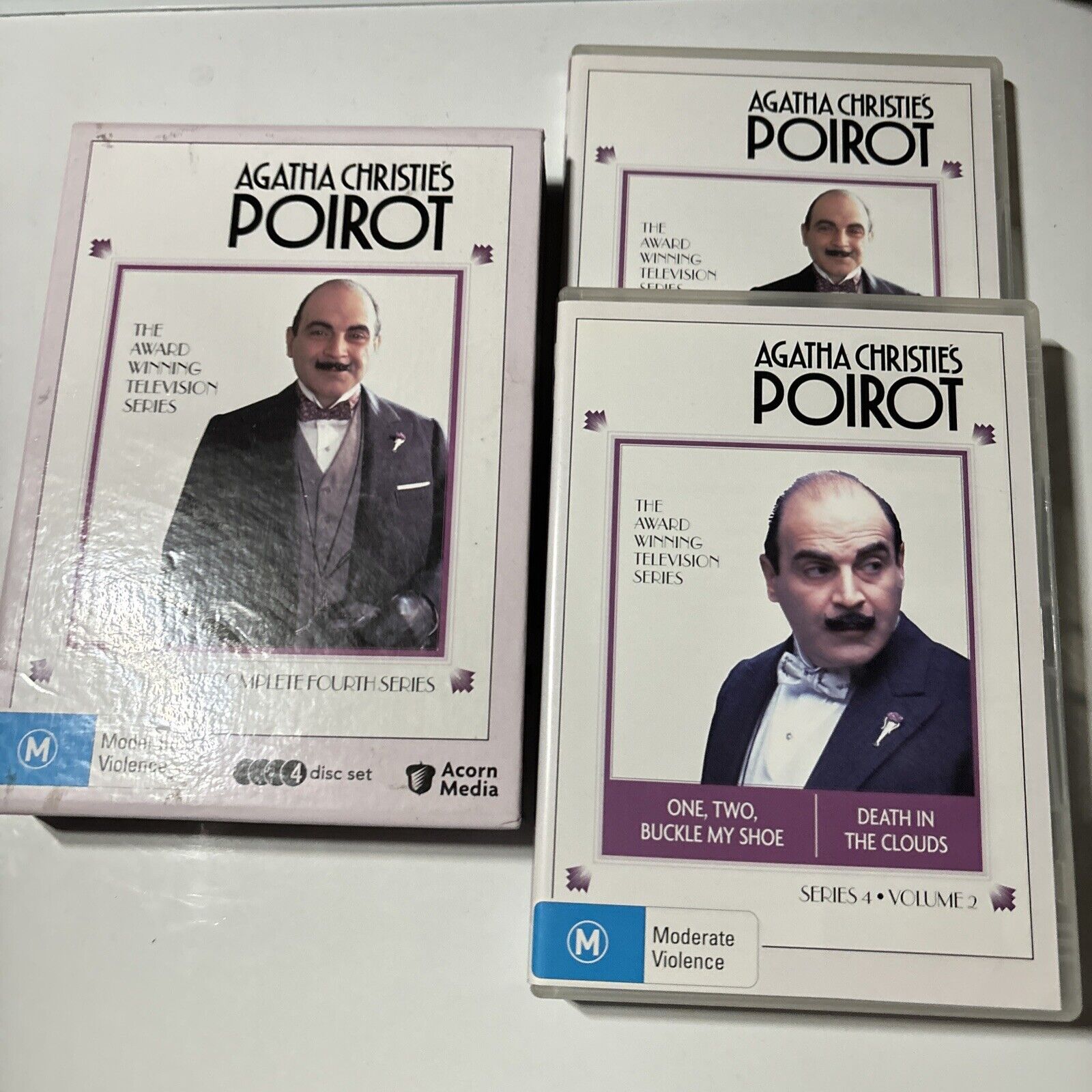 Agatha Christie-Poirot : Series 4 (DVD, 1992) David Suchet All Regions ...