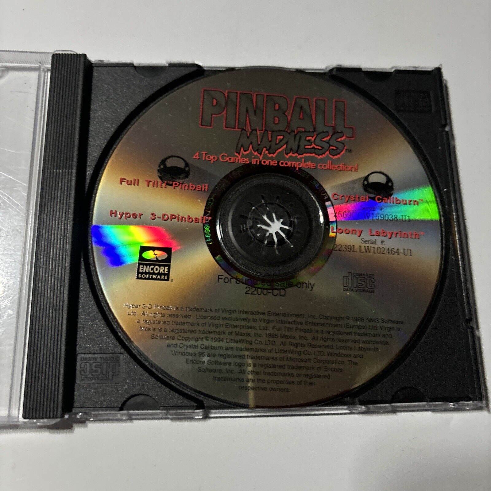 Pinball Madness PC CDROM DOS Game *Disc Only* – Retro Unit