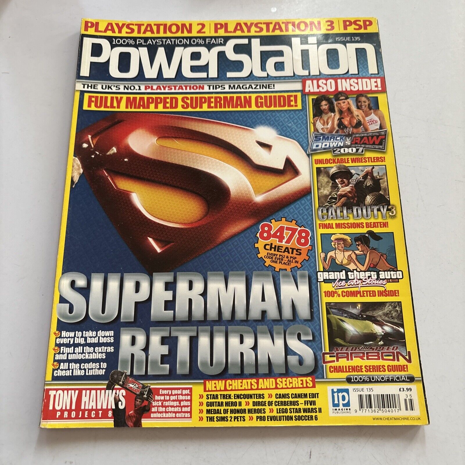 Powerstation PlayStation Magazine Issue 135 2007 Superman Returns Call ...