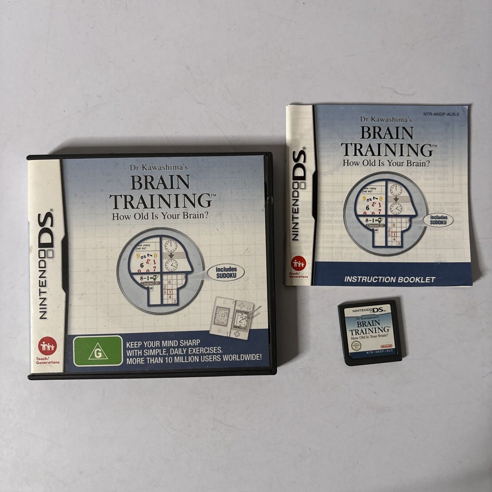 Dr Kawashima's Brain Training (Nintendo DS, 2006) Manual – Retro Unit