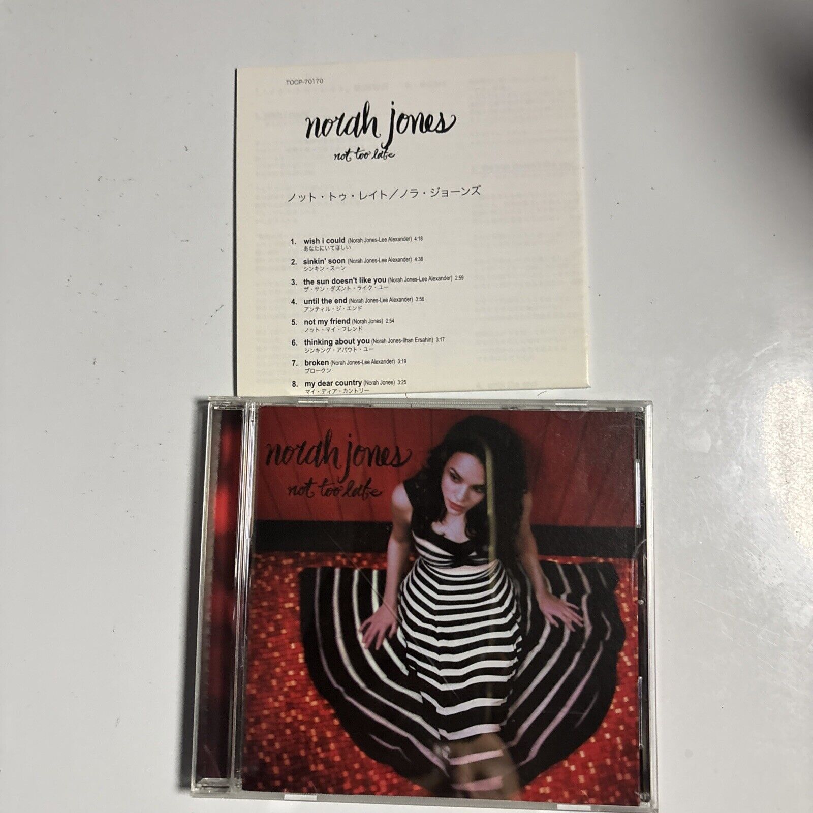 Norah Jones – Not Too Late (CD, 2007) Japan tocp-70170 Japan Bonus Tra ...