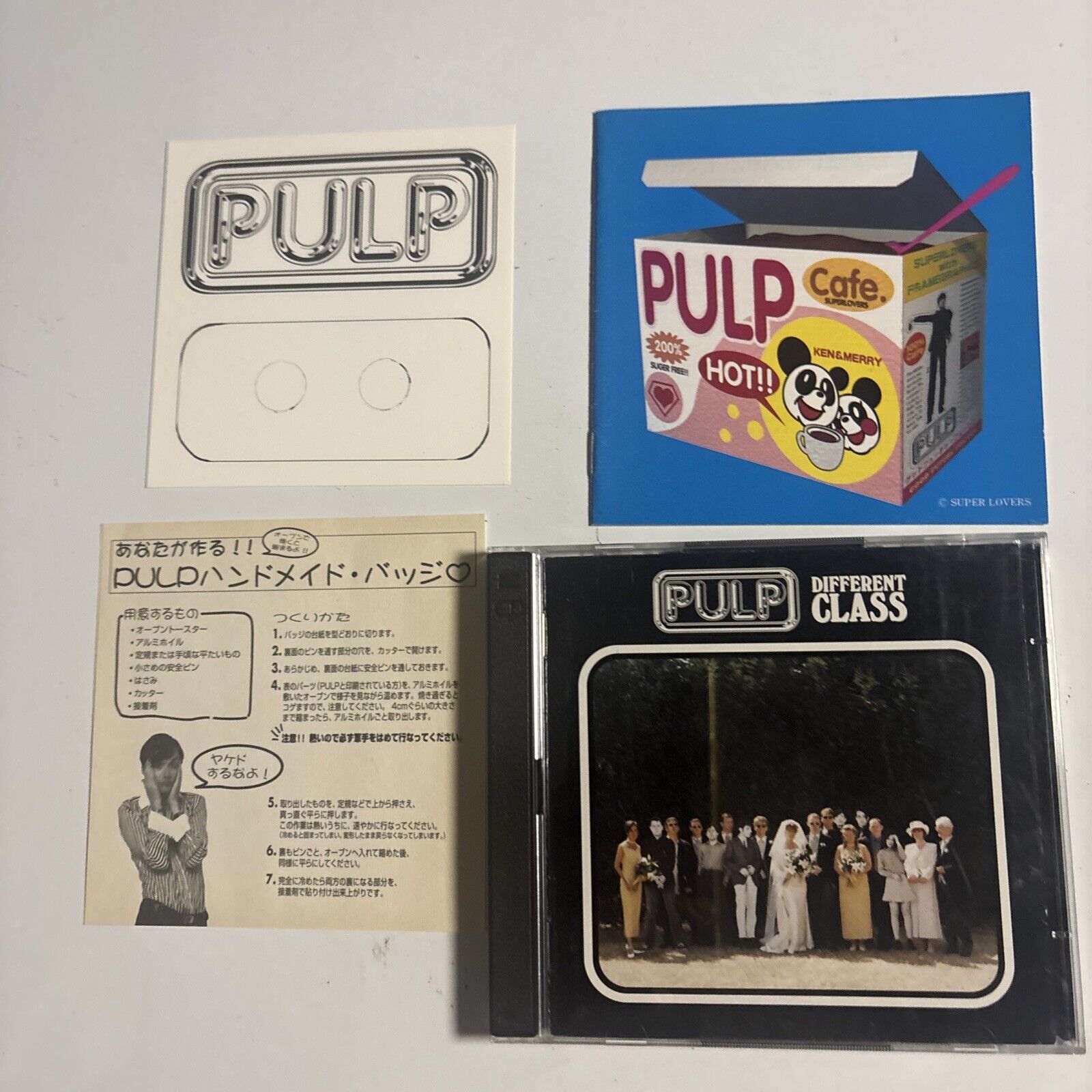 Pulp – Different Class (CD, 1996) phcr-14001/2 Japan sticker – Retro Unit