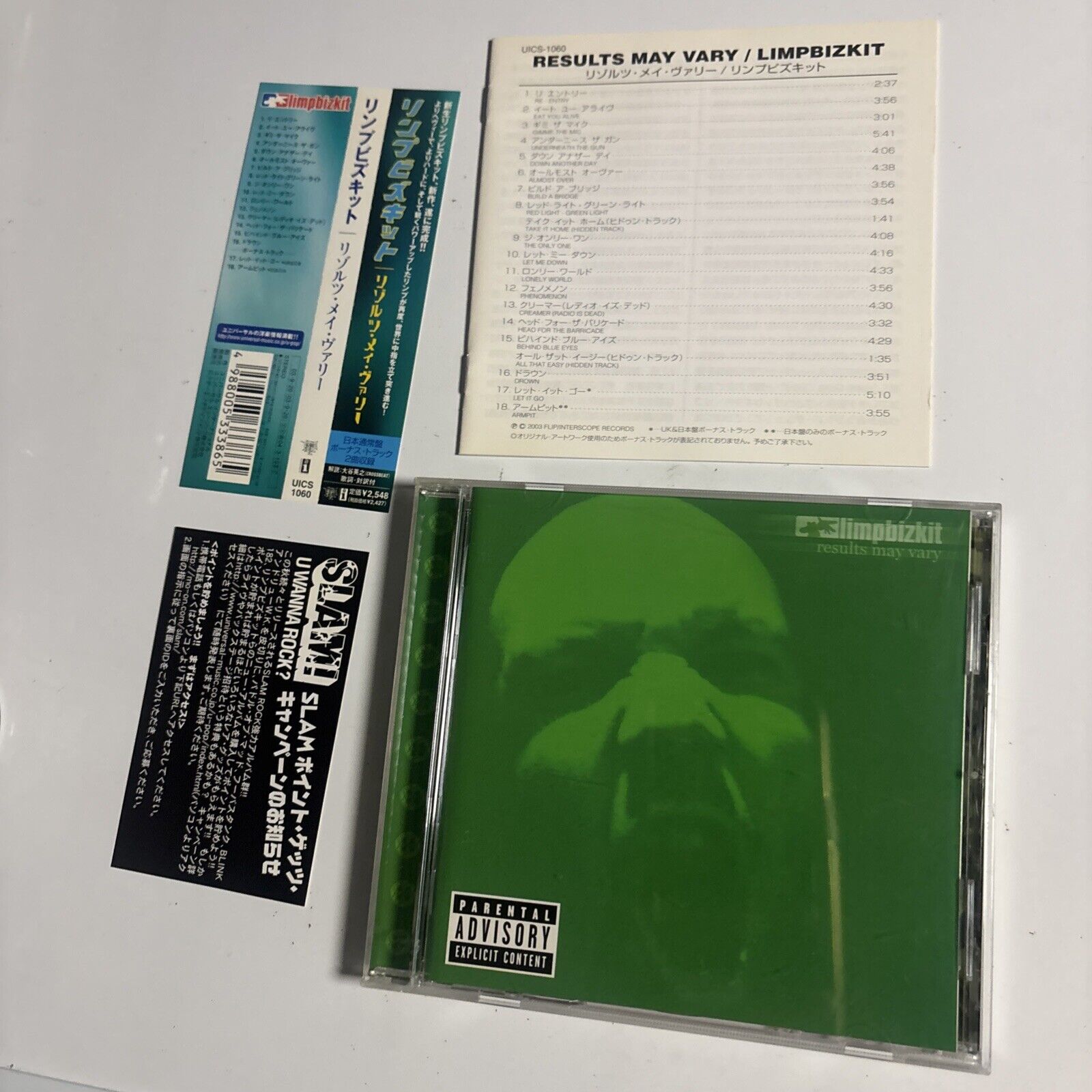 Limp Bizkit – Results May Vary (CD, 2003) uics-1060 Japan obi – Retro Unit