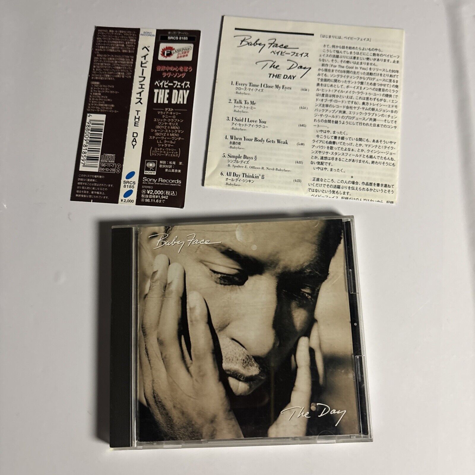 Babyface – The Day (CD, 1996) srcs-8185 Japan obi – Retro Unit