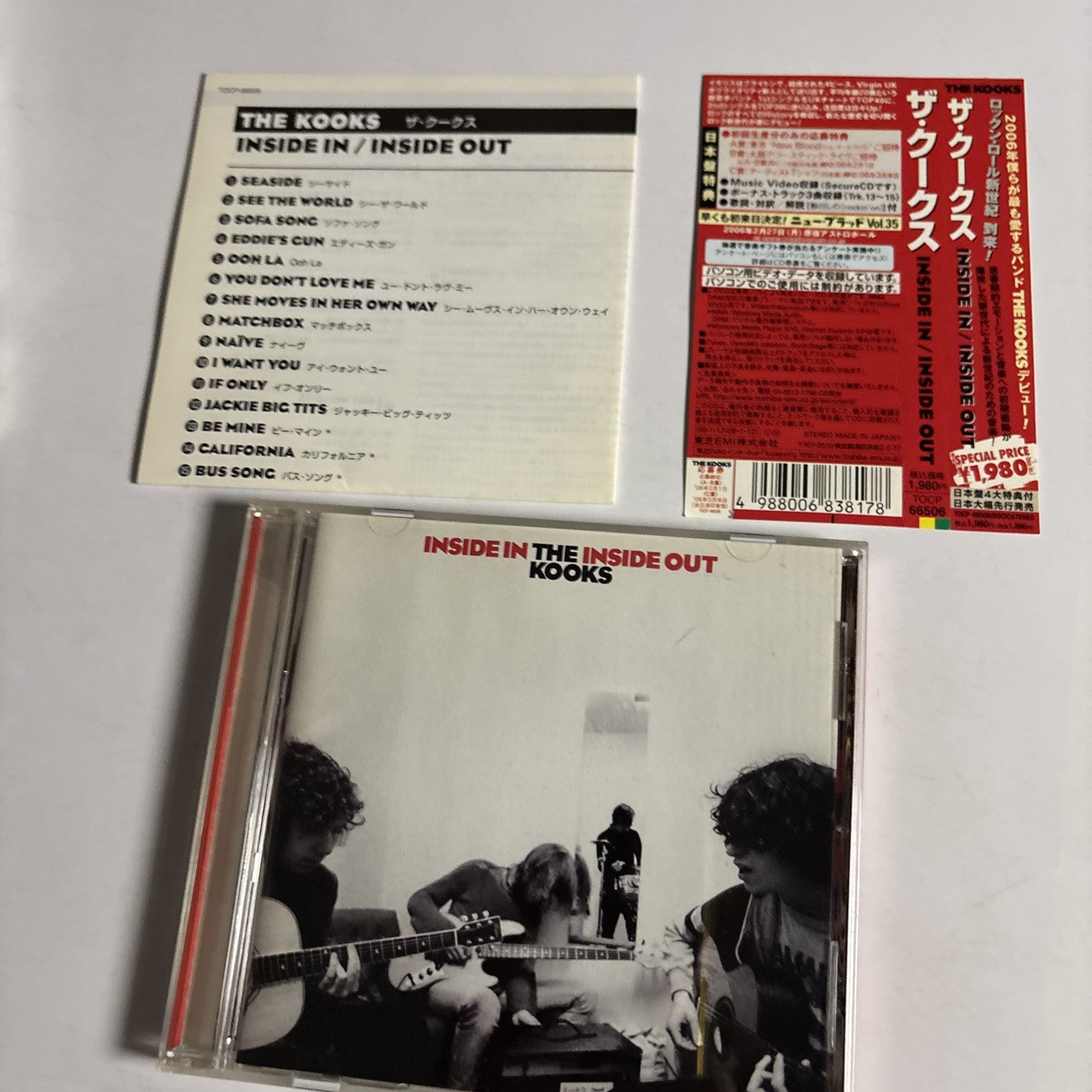 The Kooks – Inside In / Inside Out (CD, 2006) Japan Bonus Track, obi T ...