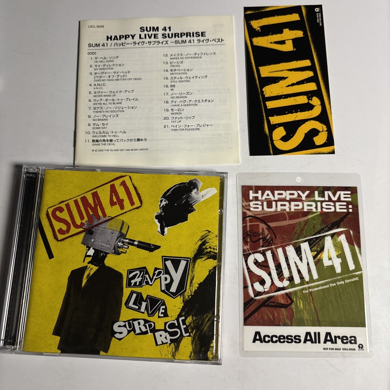 Sum 41 – Happy Live Surprise (CD + DVD, 2005) Japan Sticker UICL-9028 ...