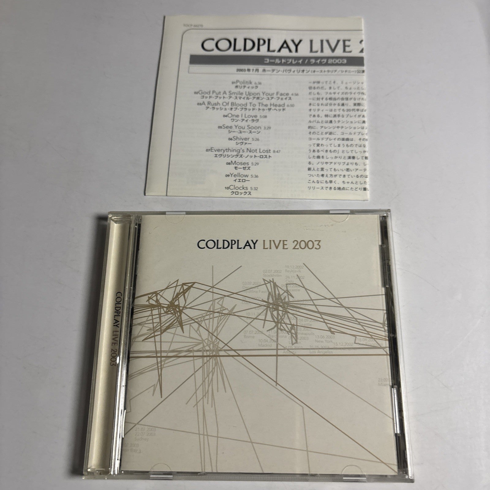 Coldplay – Live 2003 (CD, 2003) Japan TOCP-66270 – Retro Unit