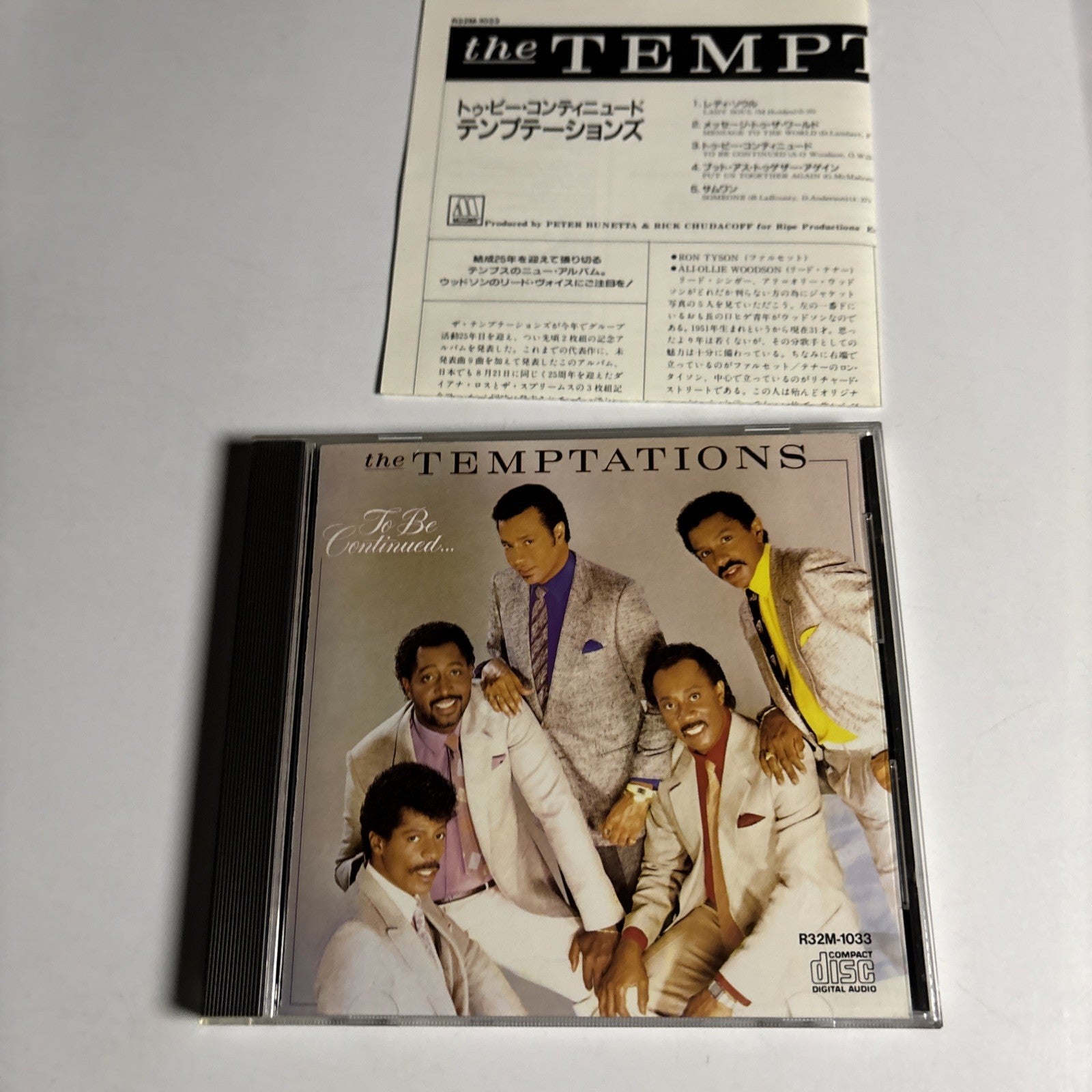 The Temptations – To Be Continued... (CD, 1987) Japan R32M-1033 – Retro ...