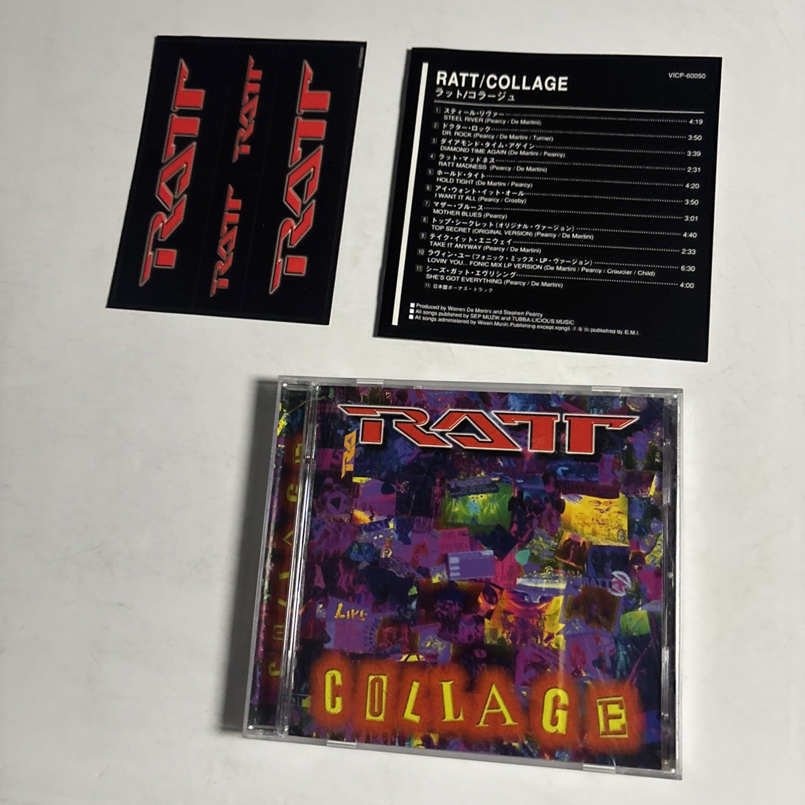 Ratt – Collage (CD, 1997) Japan sticker VICP-60050 – Retro Unit