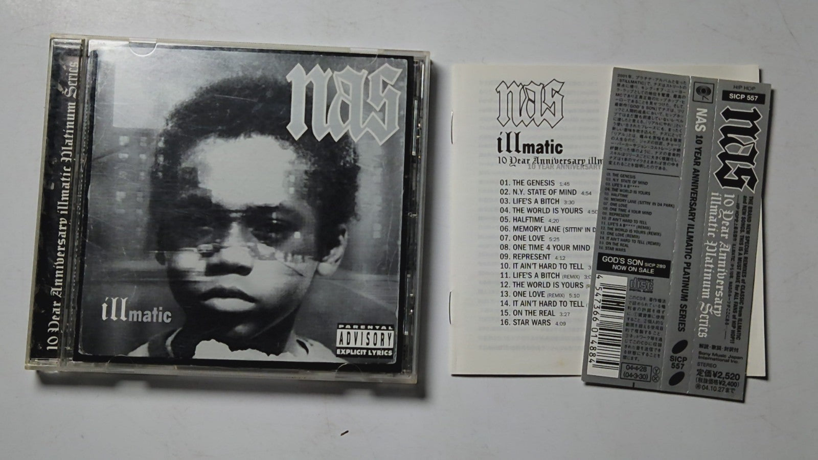 Nas – 10 Year Anniversary Illmatic Platinum Series (CD, 2004) Japan ob ...