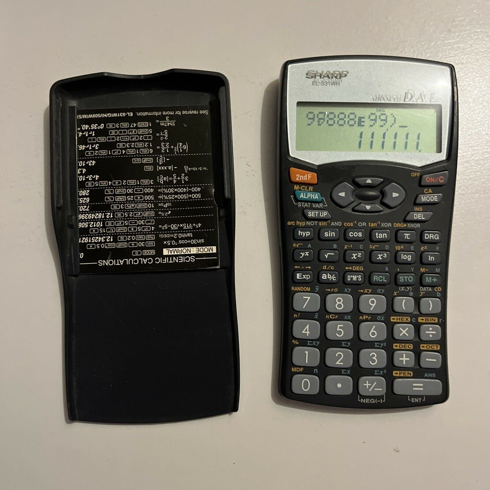 Sharp EL-531WH Advanced D.A.L Scientific Calculator – Retro Unit