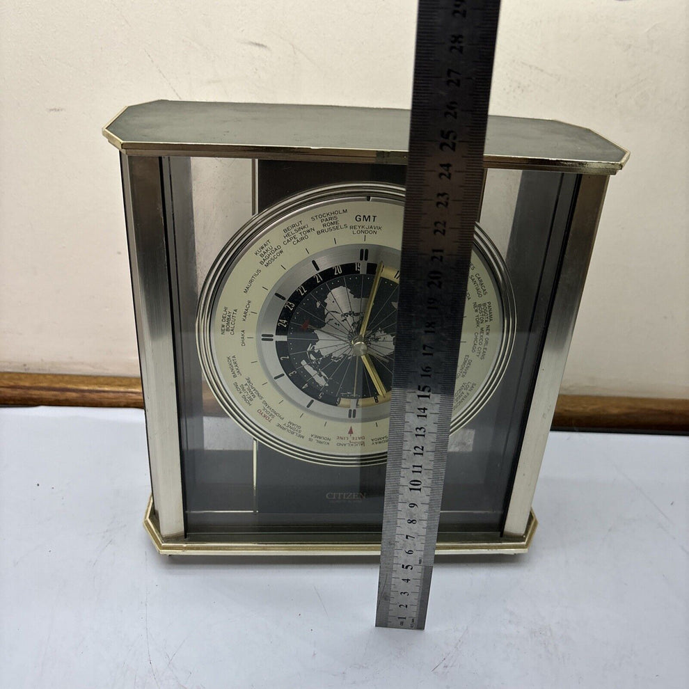 Citizen Quartz Alarm World Table Clock – Retro Unit