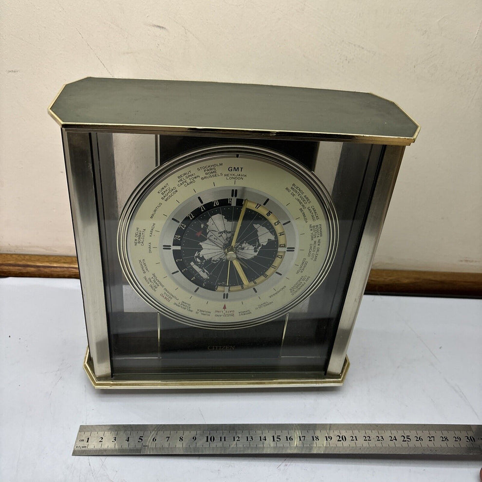 Citizen Quartz Alarm World Table Clock – Retro Unit