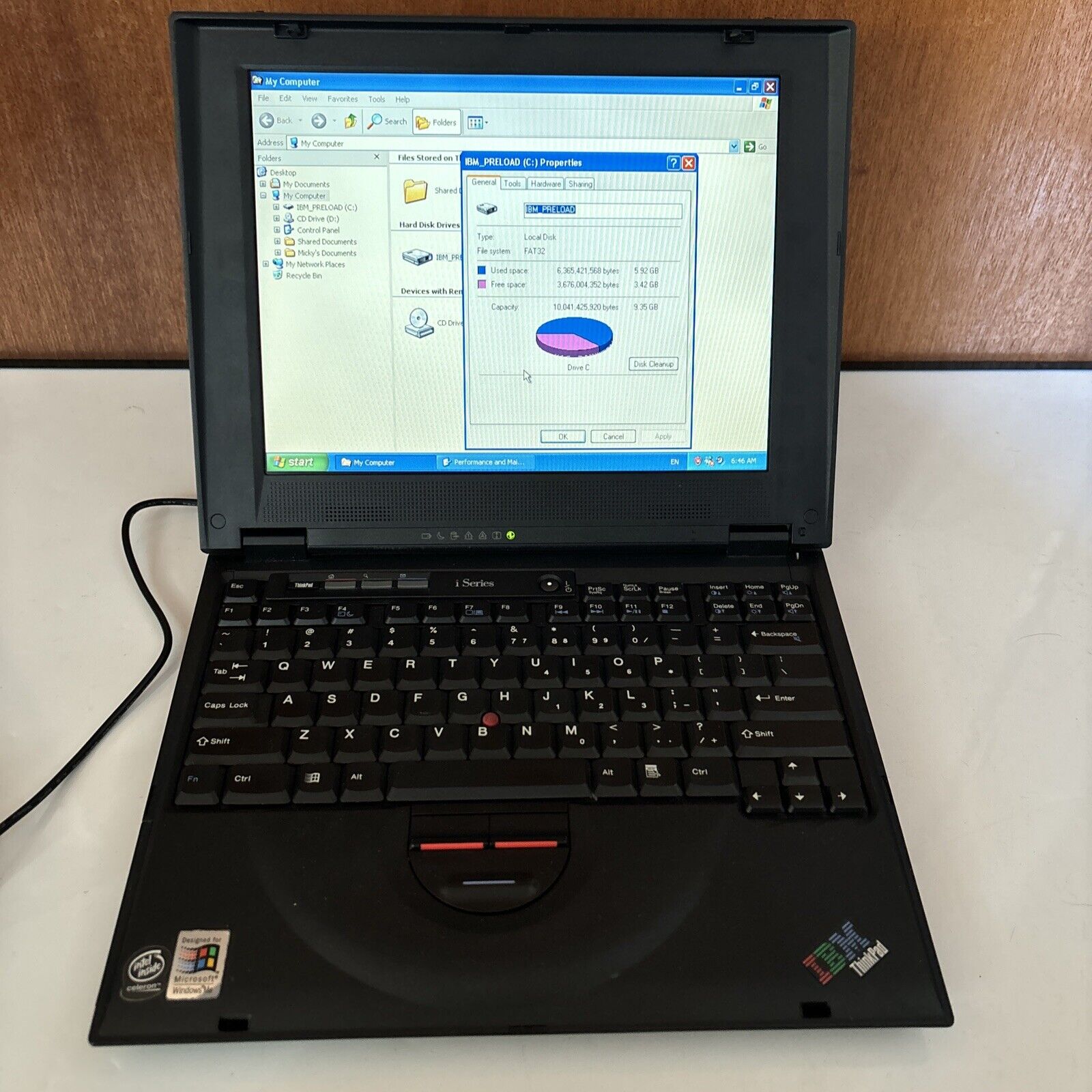 IBM ThinkPad Type 1161 Intel Celeron 548Mhz 64MB RAM 10GB HDD *Nl No B ...