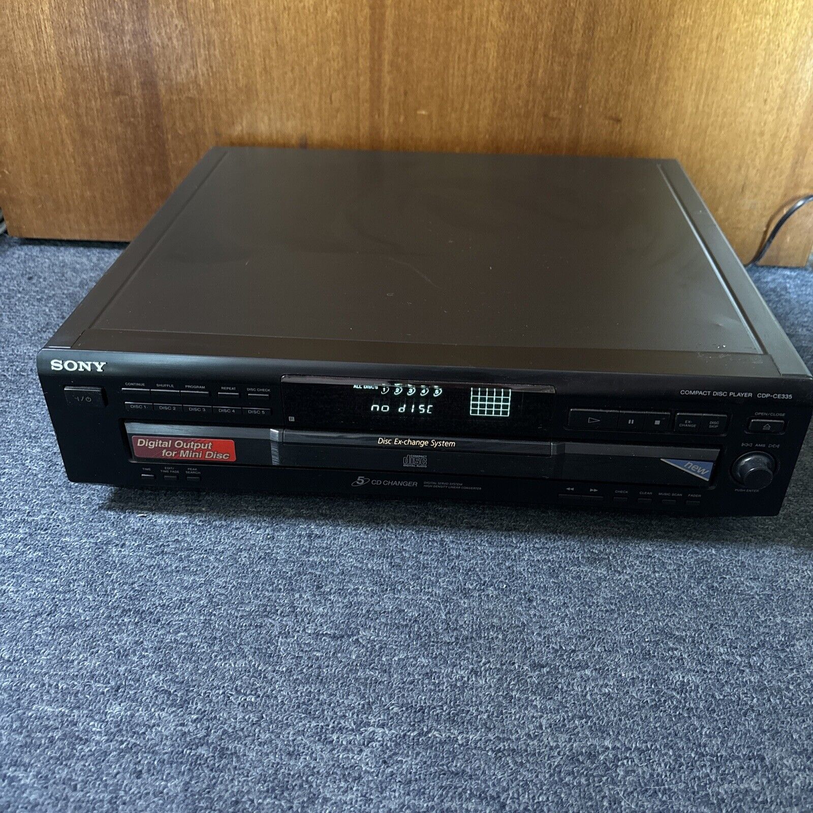 Sony 5 CD Changer Compact Disc Player CDP-CE335 *No Remote Control ...