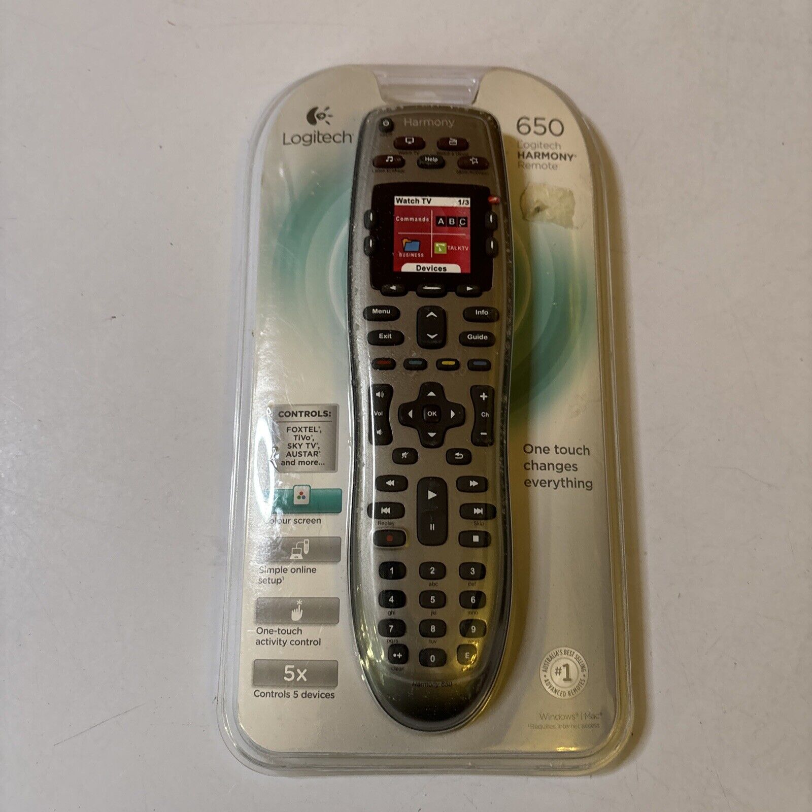 Logitech Harmony 650 Universal Remote Control - Grey (915-000173 ...