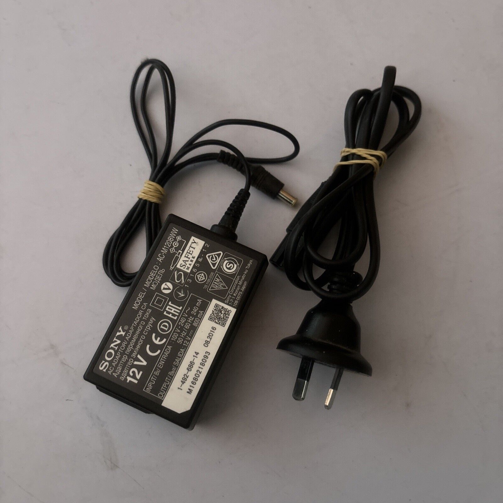 Genuine Sony AC-M1208WW AC Adapter 12V 800mA for Blu-Ray Player – Retro ...