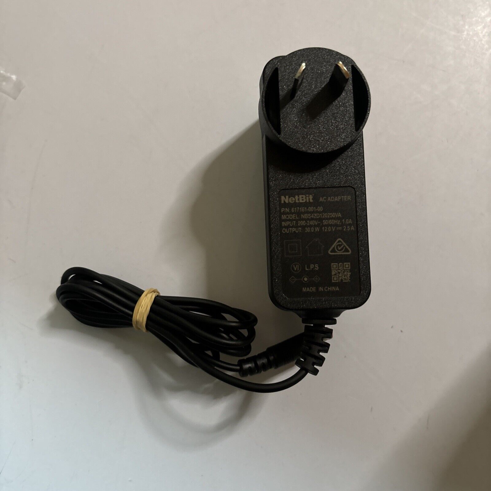 Netbit AC Adapter - Model:NBS42D120250VA -Input: 200~240, Output: 12V ...